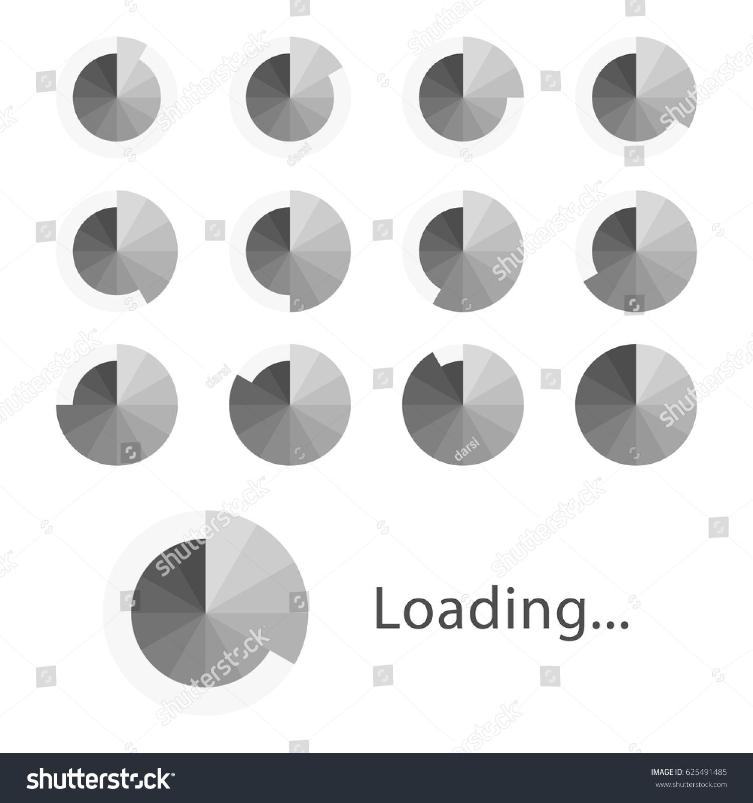 Circular Loading Sign Gray Isolated On Stock Vector (Royalty Free ...
