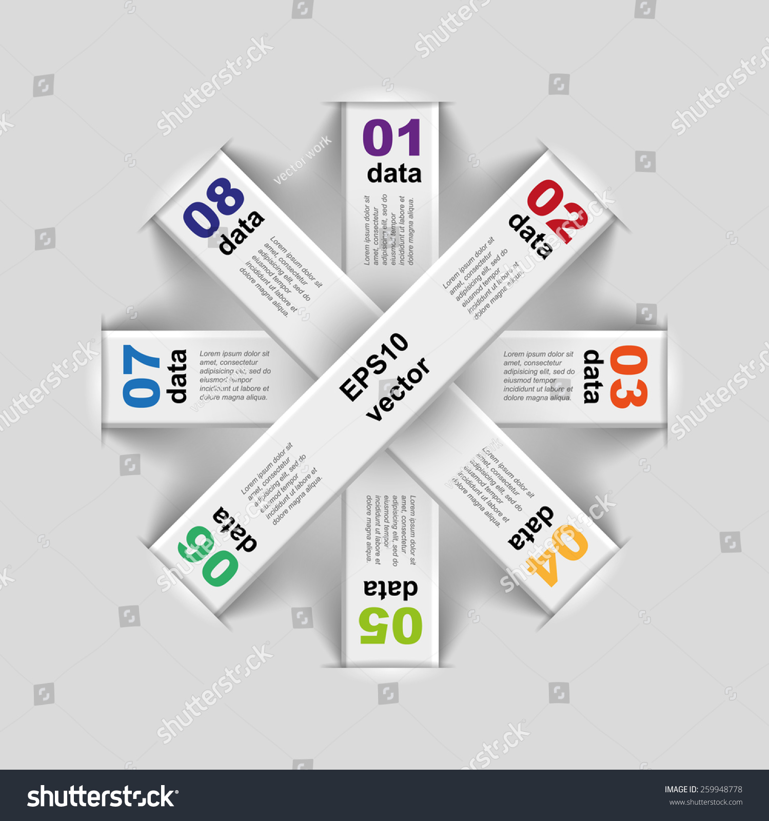 Circular Paper Strip Chart Data Infographics Stock Vector (Royalty Free ...