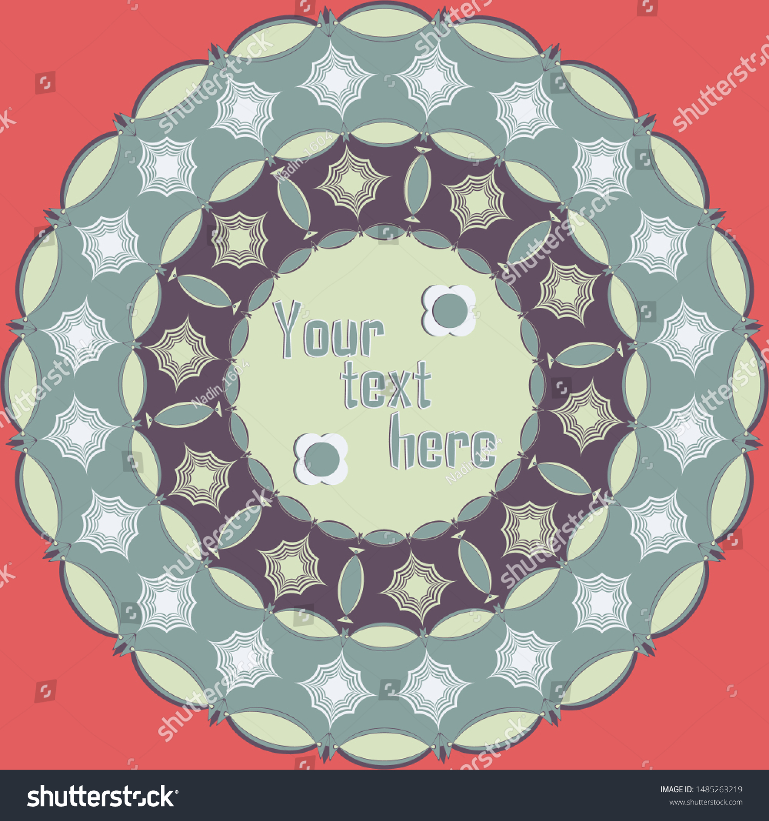 Circular Pattern Vector Frame Decorative Drawings Stock Vector (Royalty ...