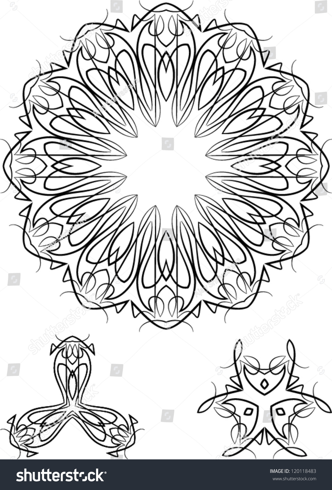Circular Pinstripe Design Stock Vector (Royalty Free) 120118483 ...