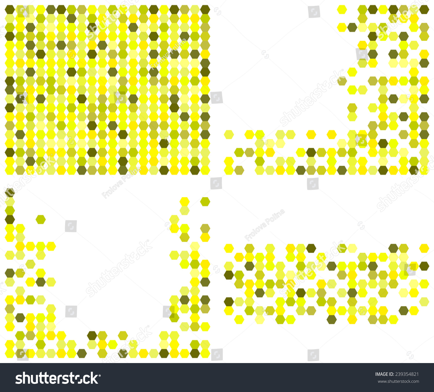 Circular Pixel Mosaic Abstract Yellow Background Stock Vector (Royalty ...
