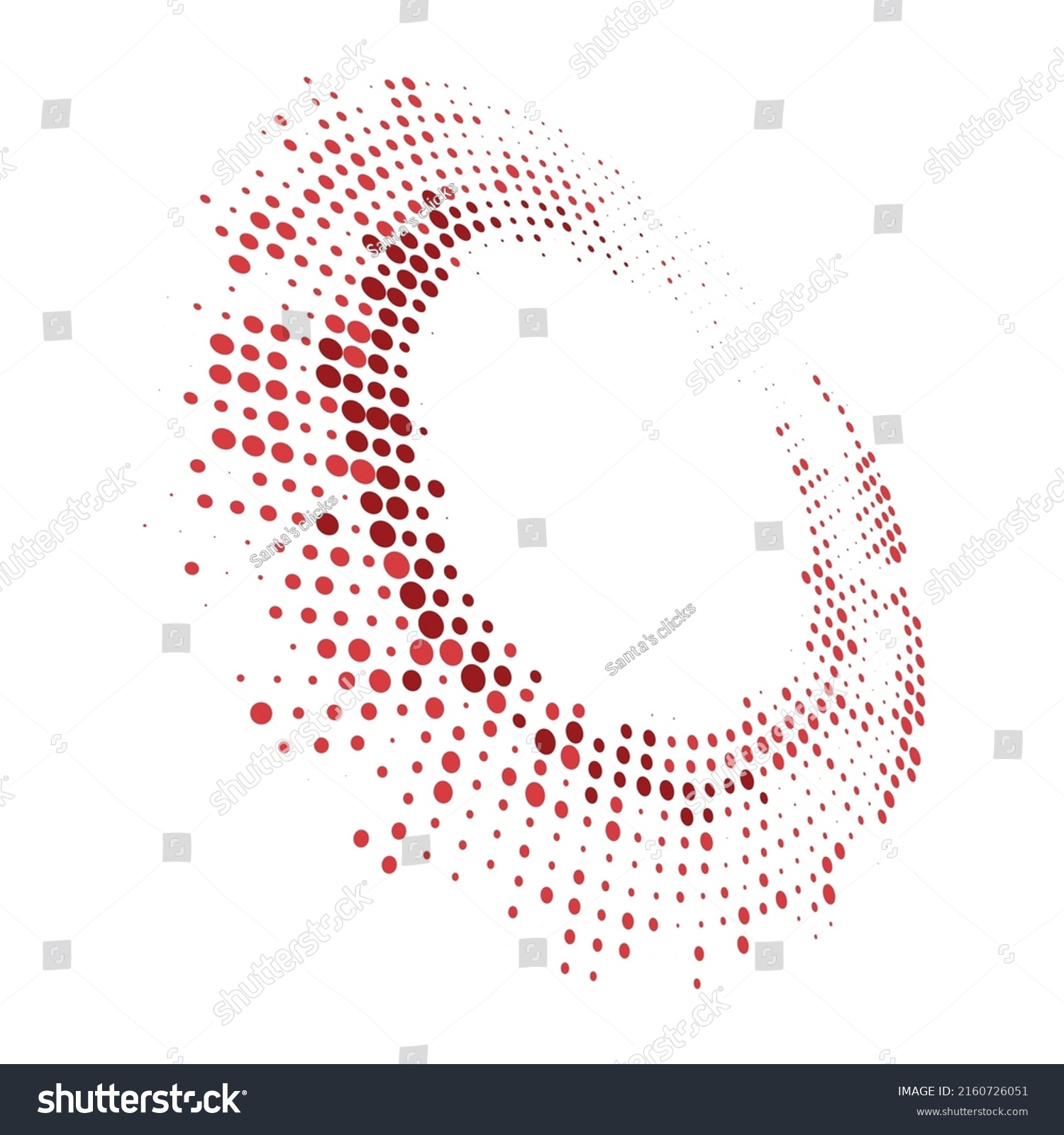 Circular Red Dots Splash Vector Illustration Stock Vector (Royalty Free ...