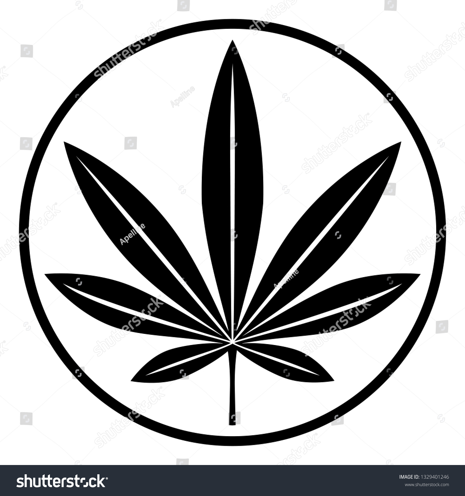 Circular Stylized Marijuana Leaf Silhouette Badge Stock Vector (Royalty ... Circular Stylized Marijuana Leaf Silhouette Badge Stock Vector (Royalty ...