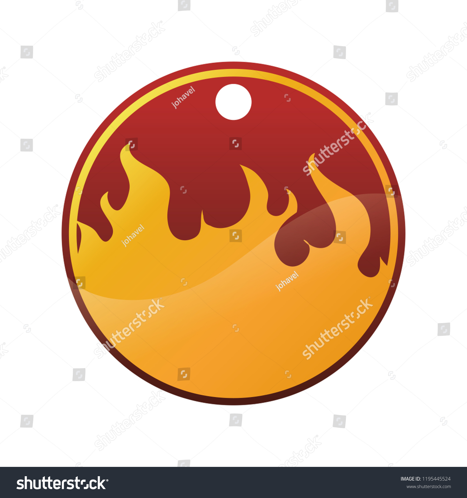 Circular Tag Fire Flame Stock Vector (Royalty Free) 1195445524 ...
