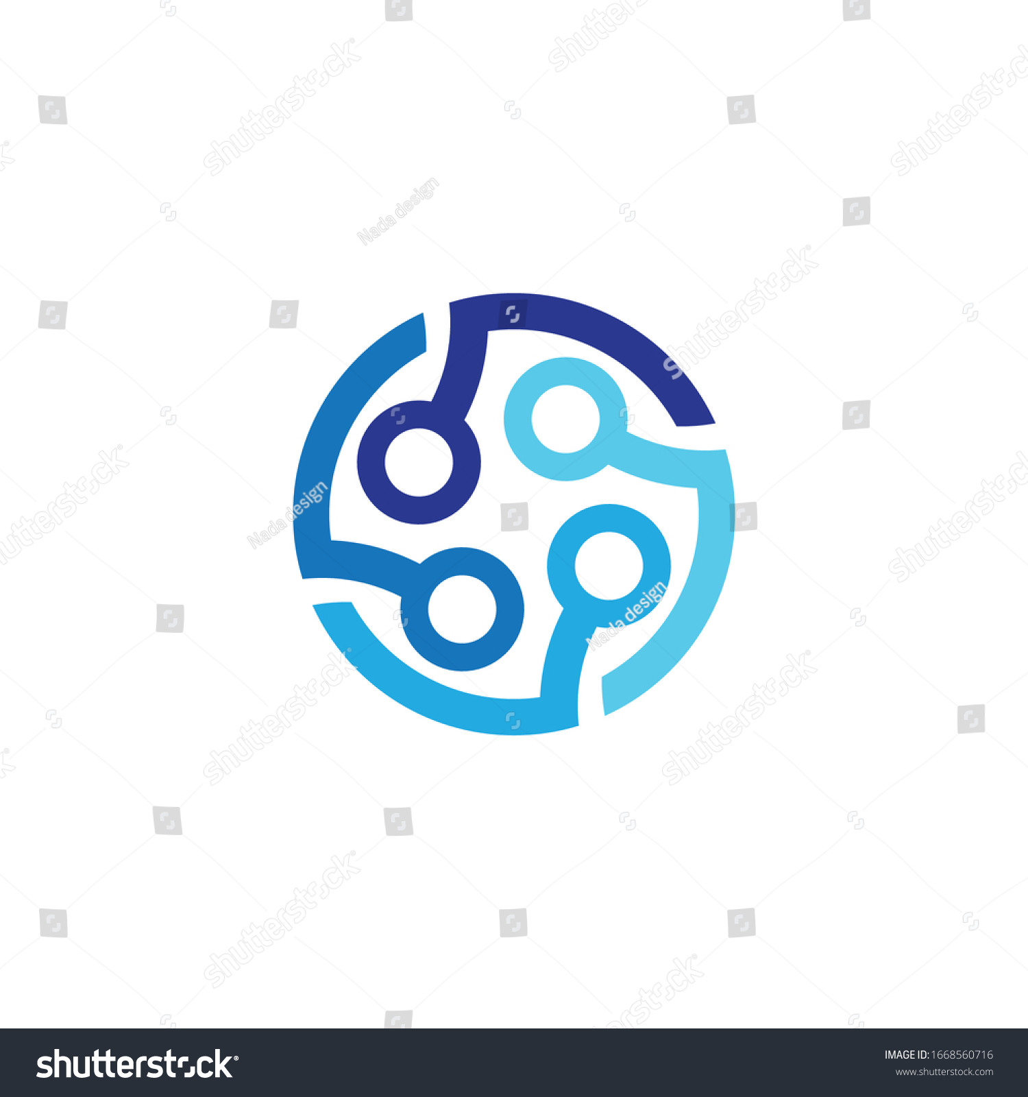 Circular Technology Circuit Icon Logo Vector: เวกเตอร์สต็อก (ปลอดค่า ...