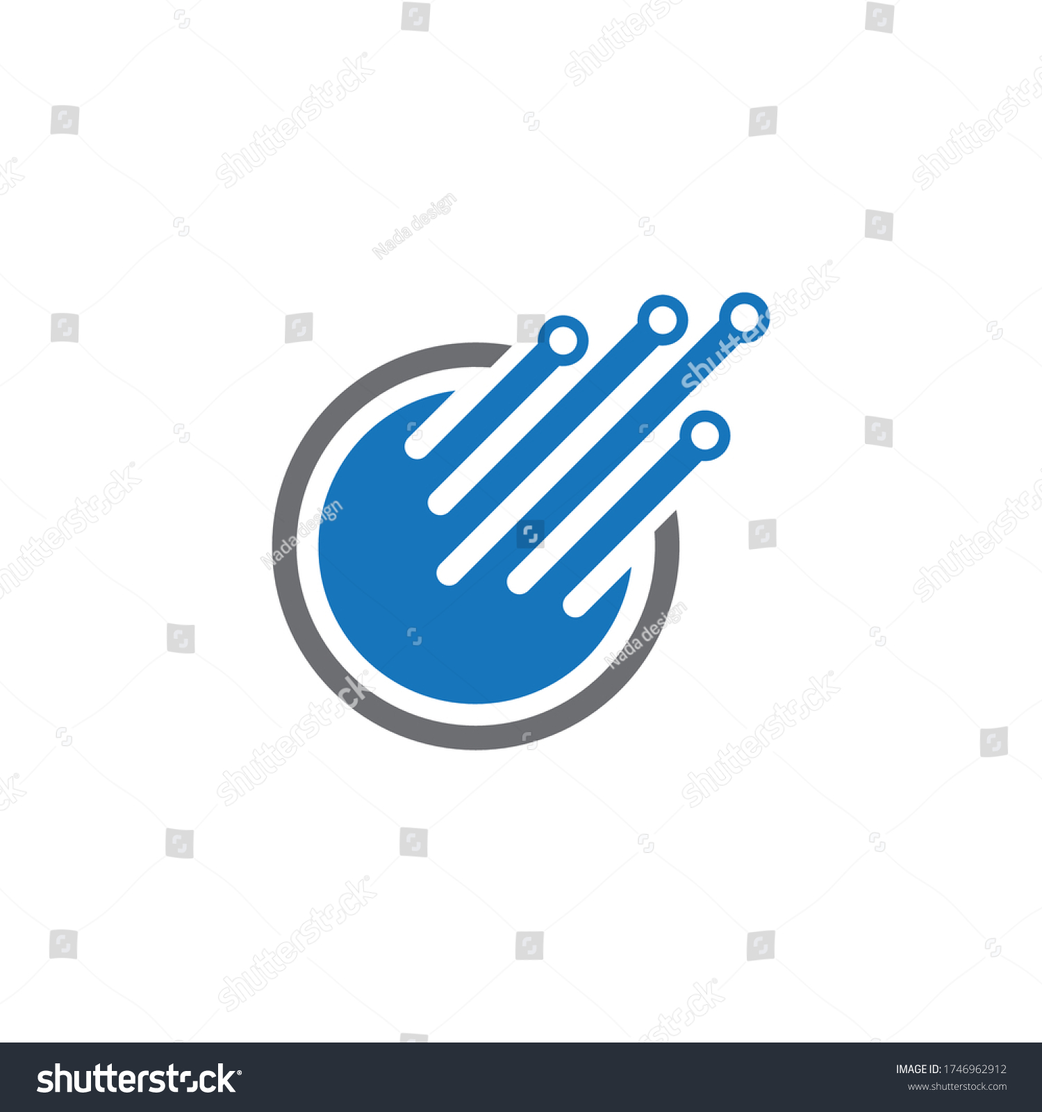 Circular Technology Circuit Icon Logo Vector Stock Vector (Royalty Free ...