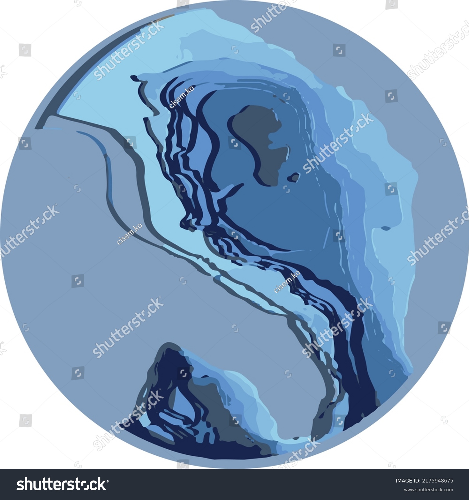 Circular Topographic Map Contour Lines Stock Vector (Royalty Free ...