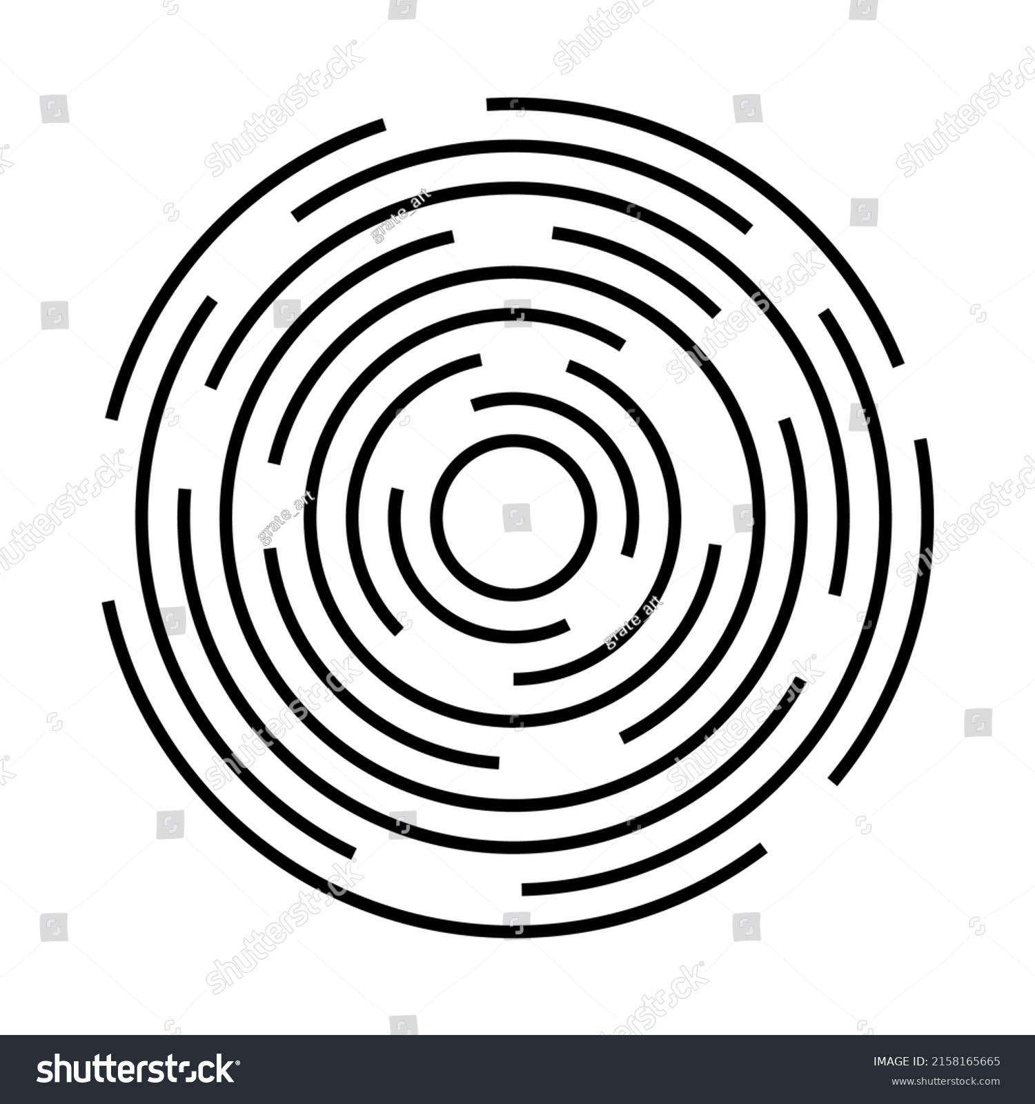 Circular Vector Lines Circle Concentric Pattern Stock Vector (Royalty ...