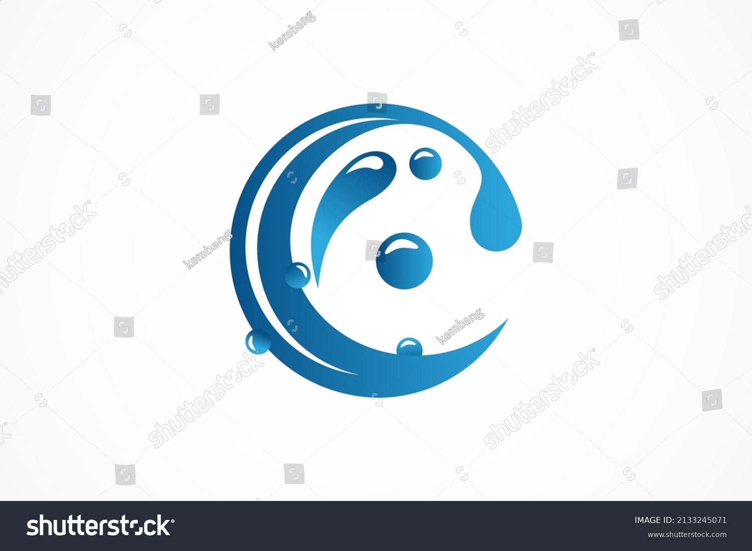 Circular Water Splash Icon Logo Template Stock Vector (Royalty Free ...