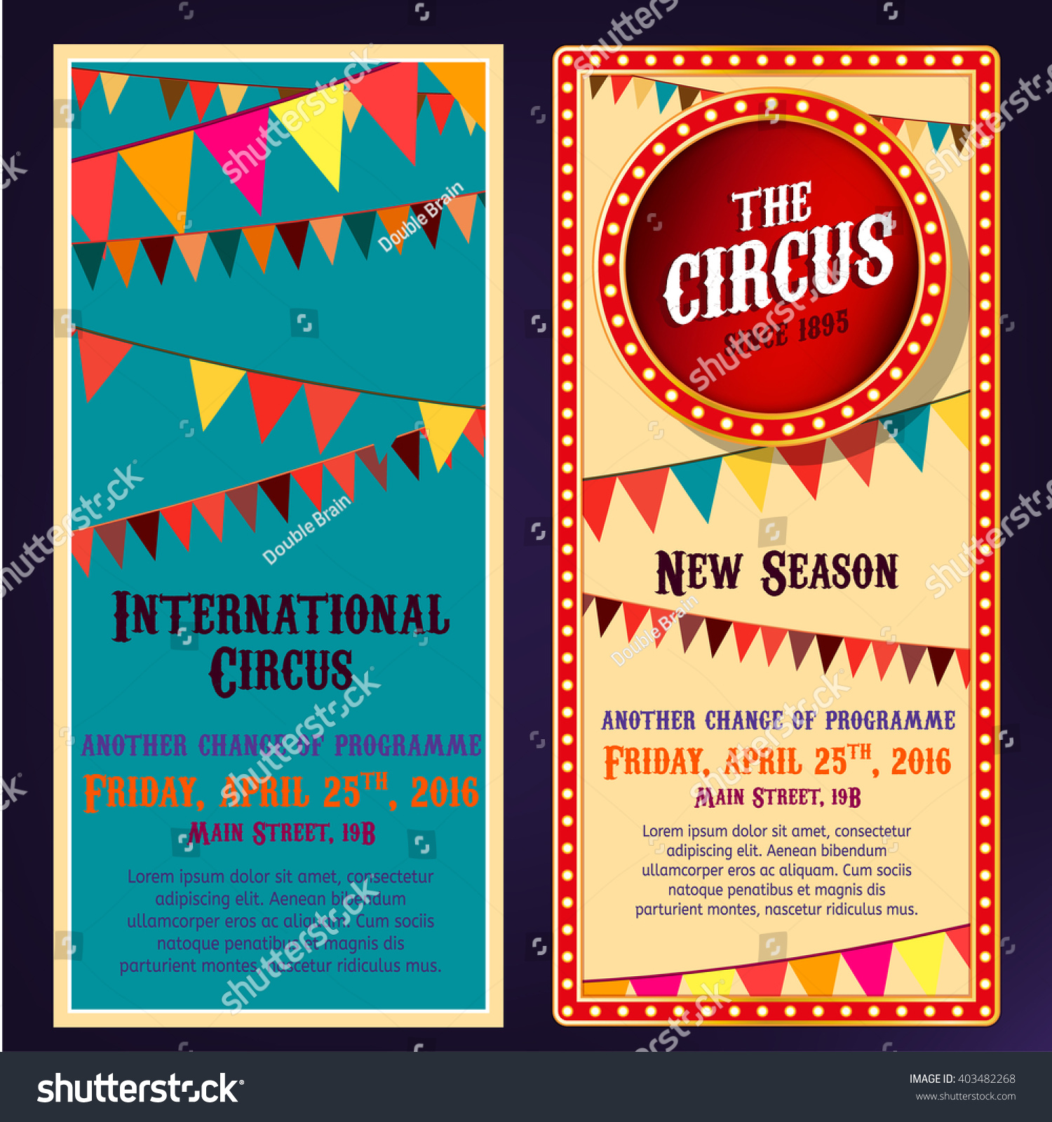 Circus Banners 04 B: เวกเตอร์สต็อก (ปลอดค่าลิขสิทธิ์) 403482268 ...