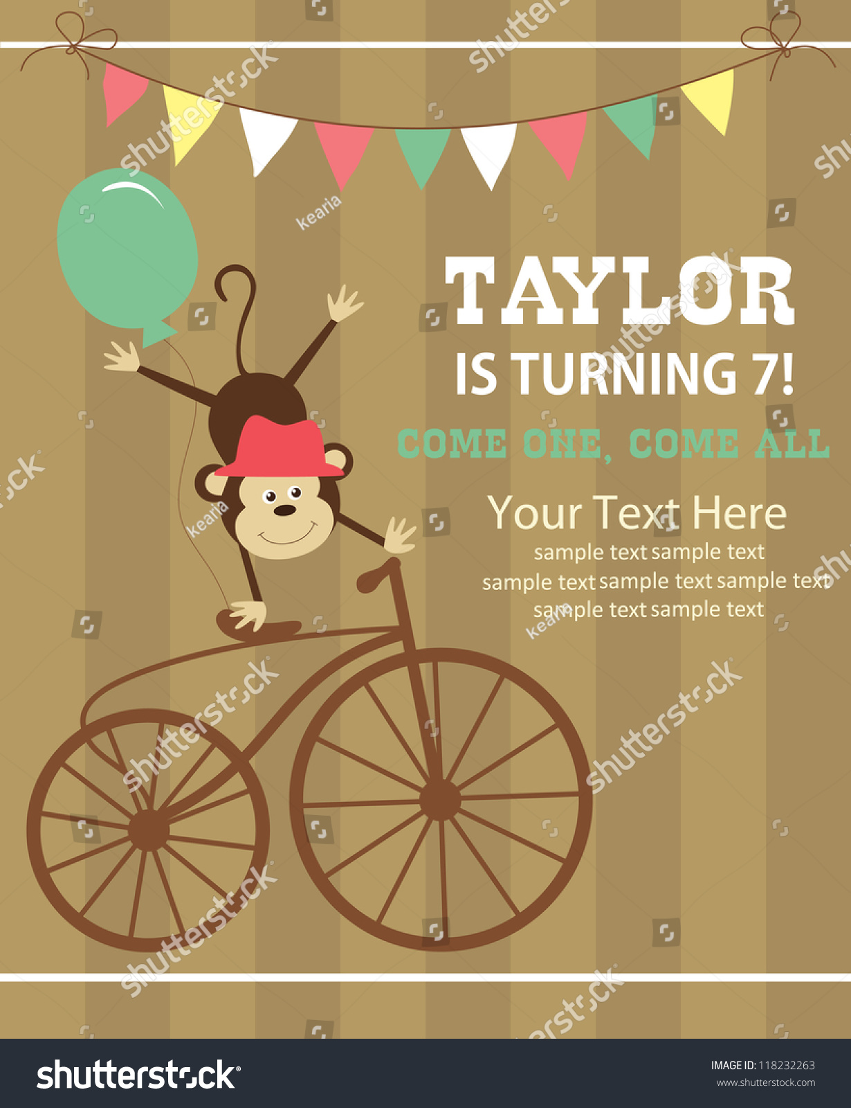 Circus Card Design Vector Illustration Stock Vector (Royalty Free ...