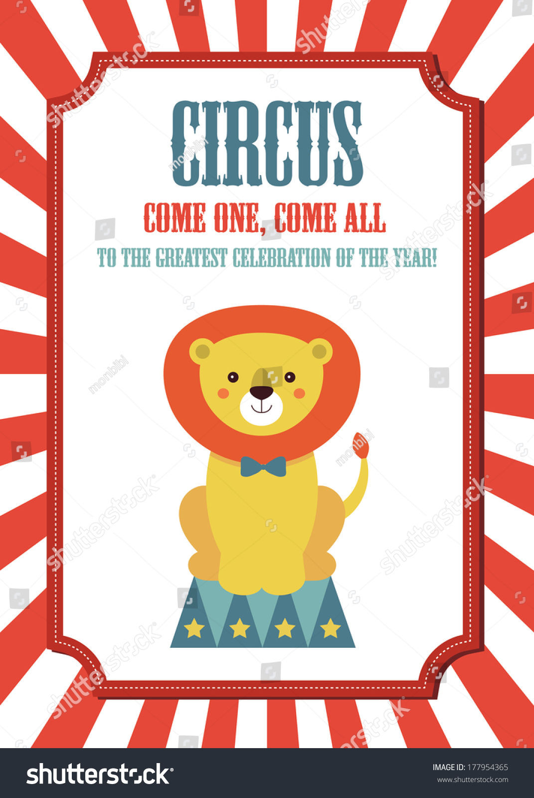 Circus Card Design Vector Illustration: vector de stock (libre de ...