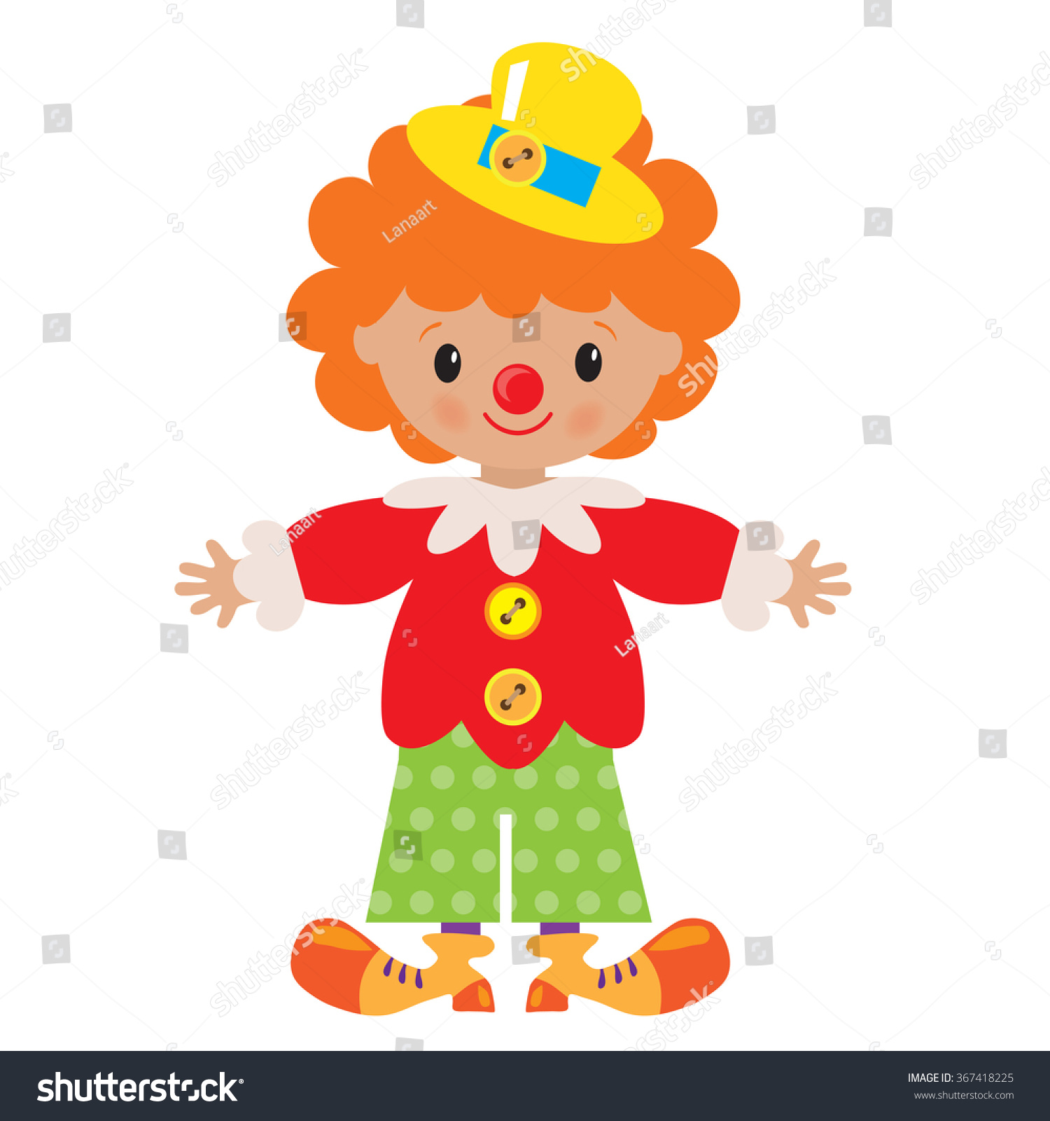 Circus Clown Vector Illustration Stock Vector (Royalty Free) 367418225