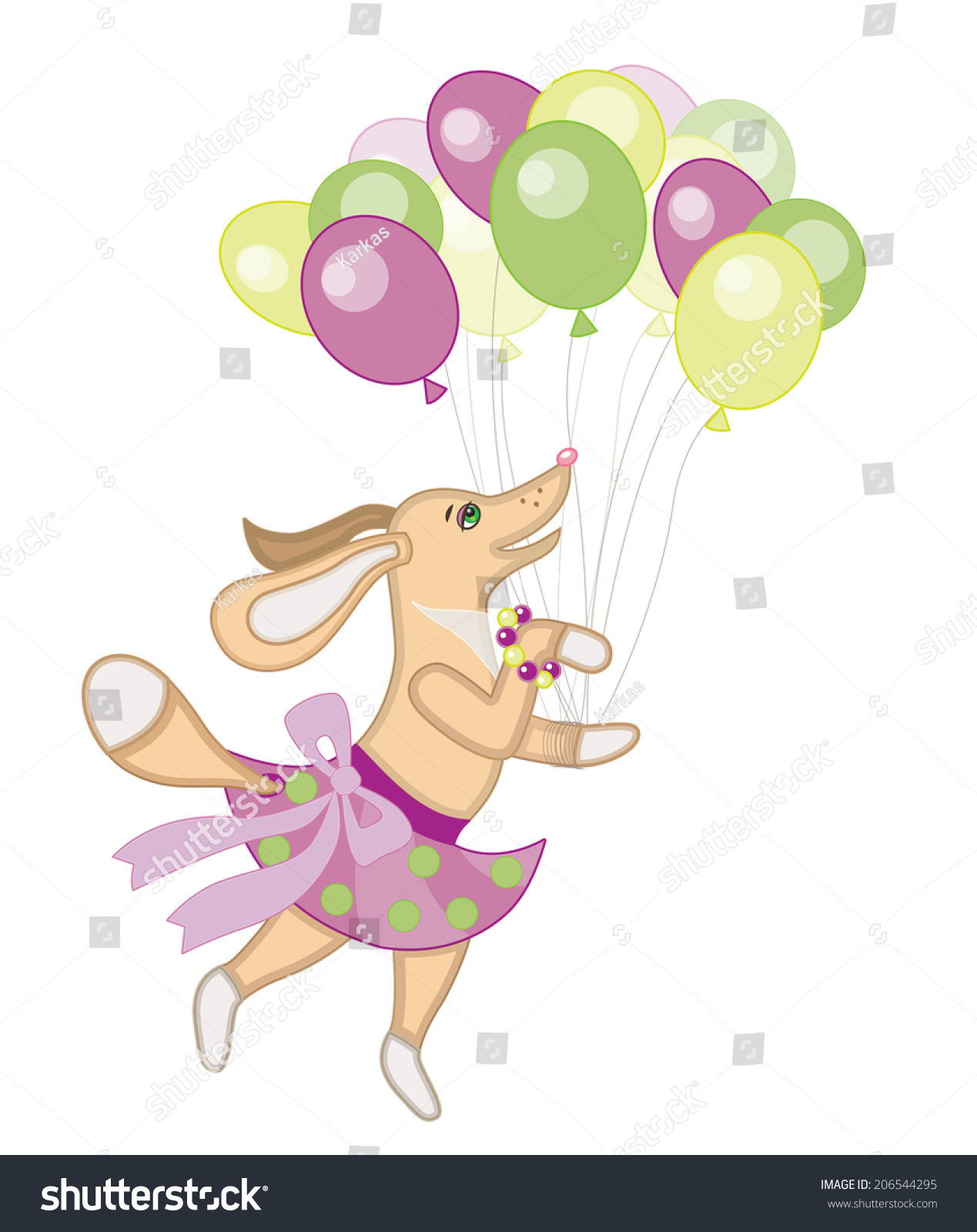 Circus Dog Vector Illustration Stock Vector (Royalty Free) 206544295