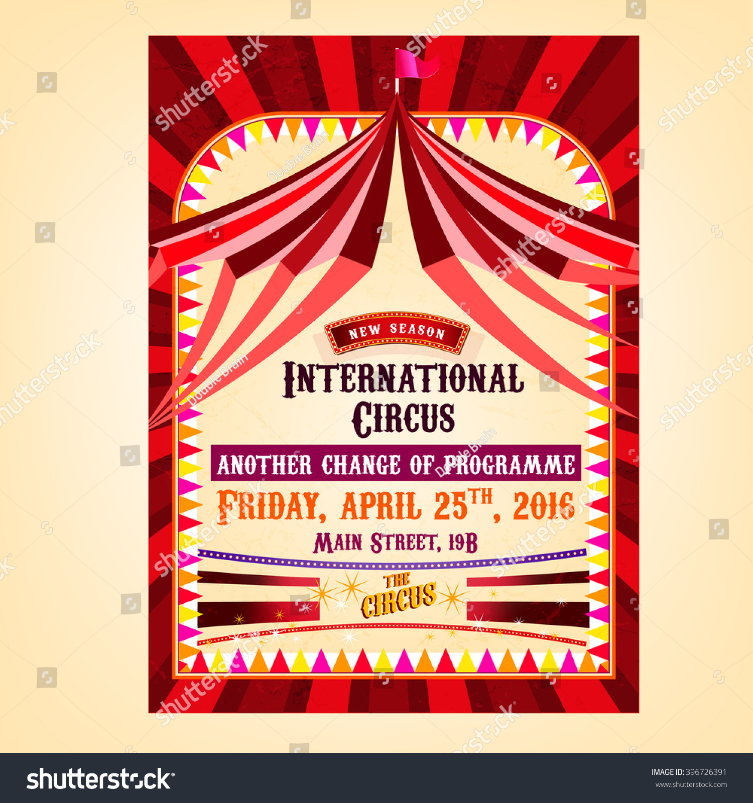 Circus Poster Entrance Stock Vector (Royalty Free) 396726391 | Shutterstock
