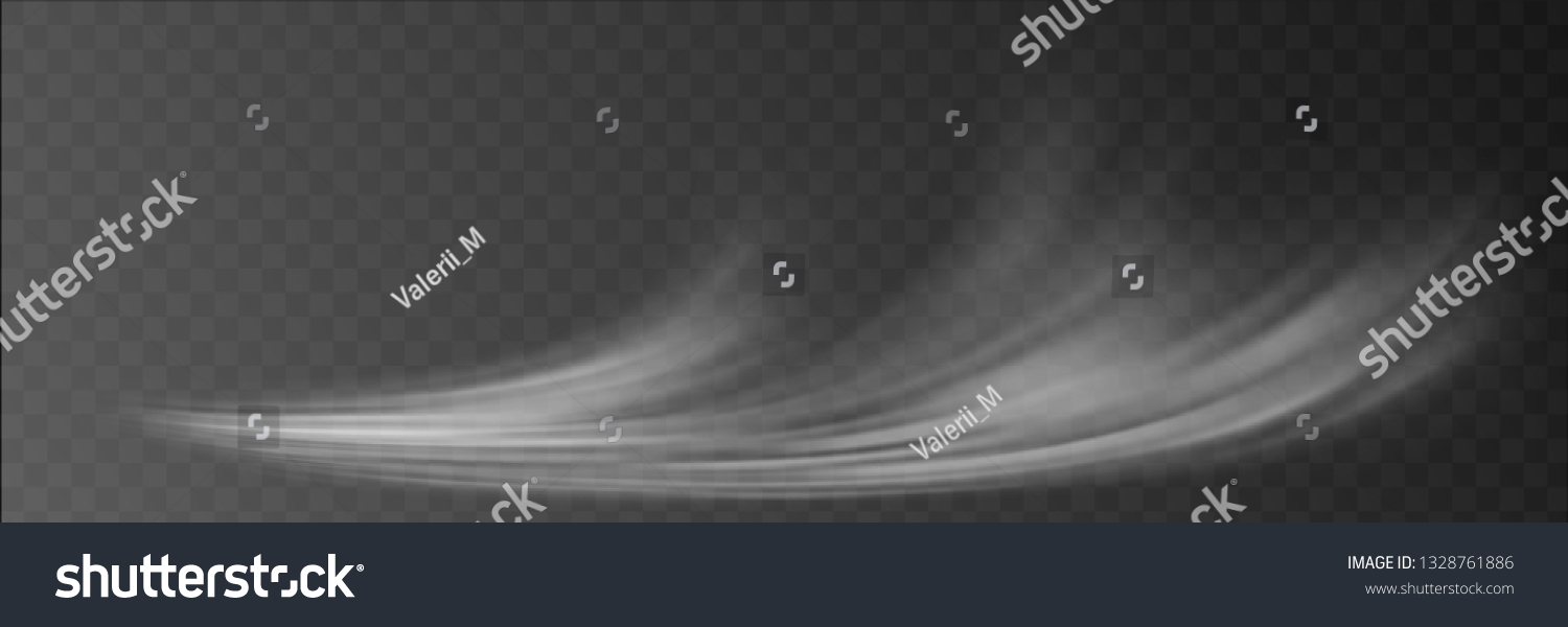 Cirrus Cloud On Transparent Background Panoramic: vector de stock ...
