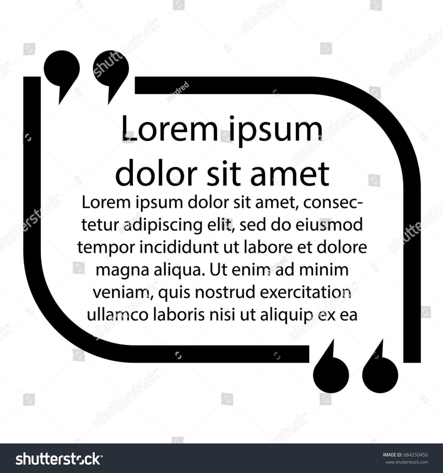 Citation Text Box Vector Illustration Stock Vector (Royalty Free ...