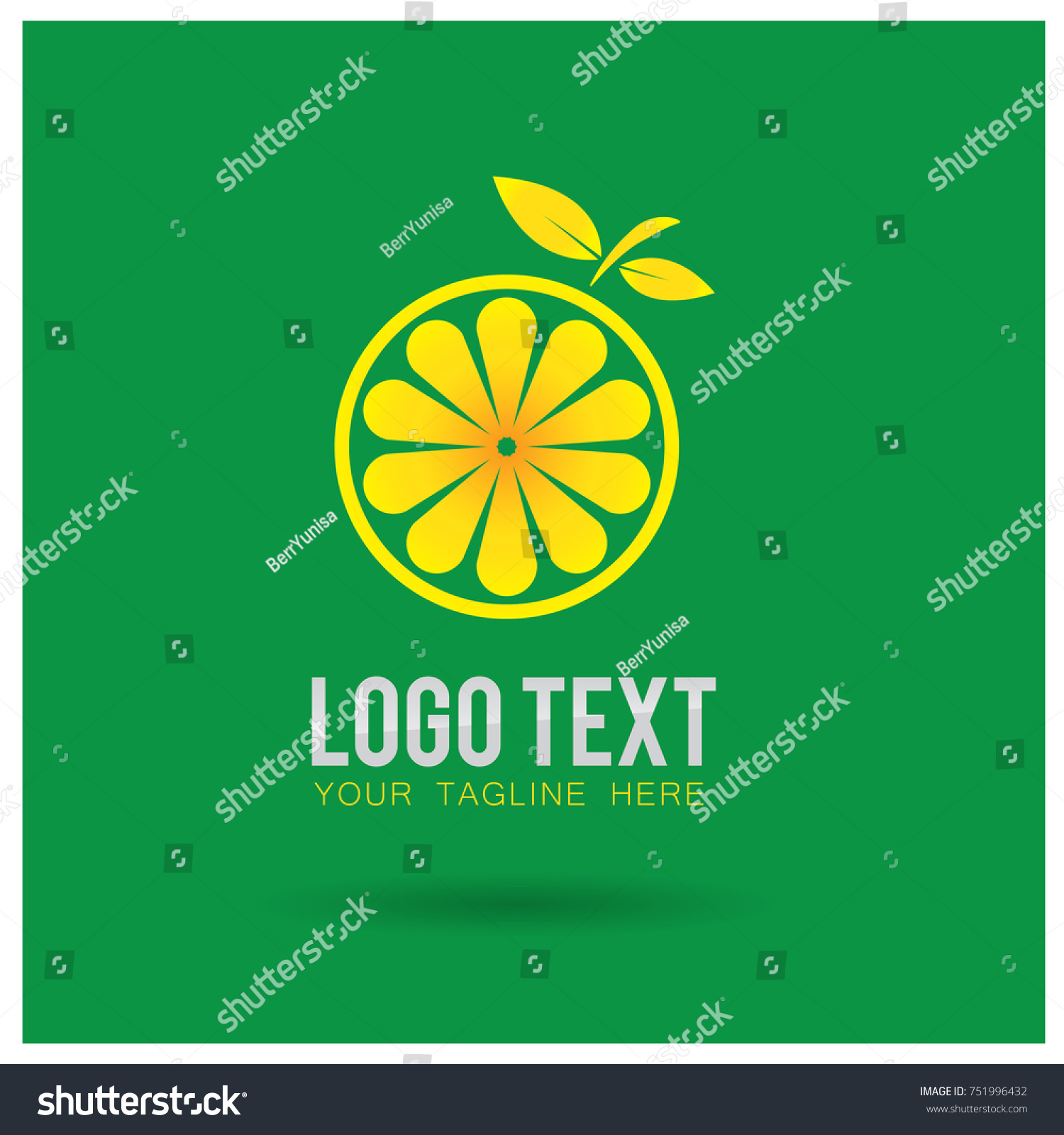 Citrus Orange Logo Icon Vector Template Stock Vector (Royalty Free ...