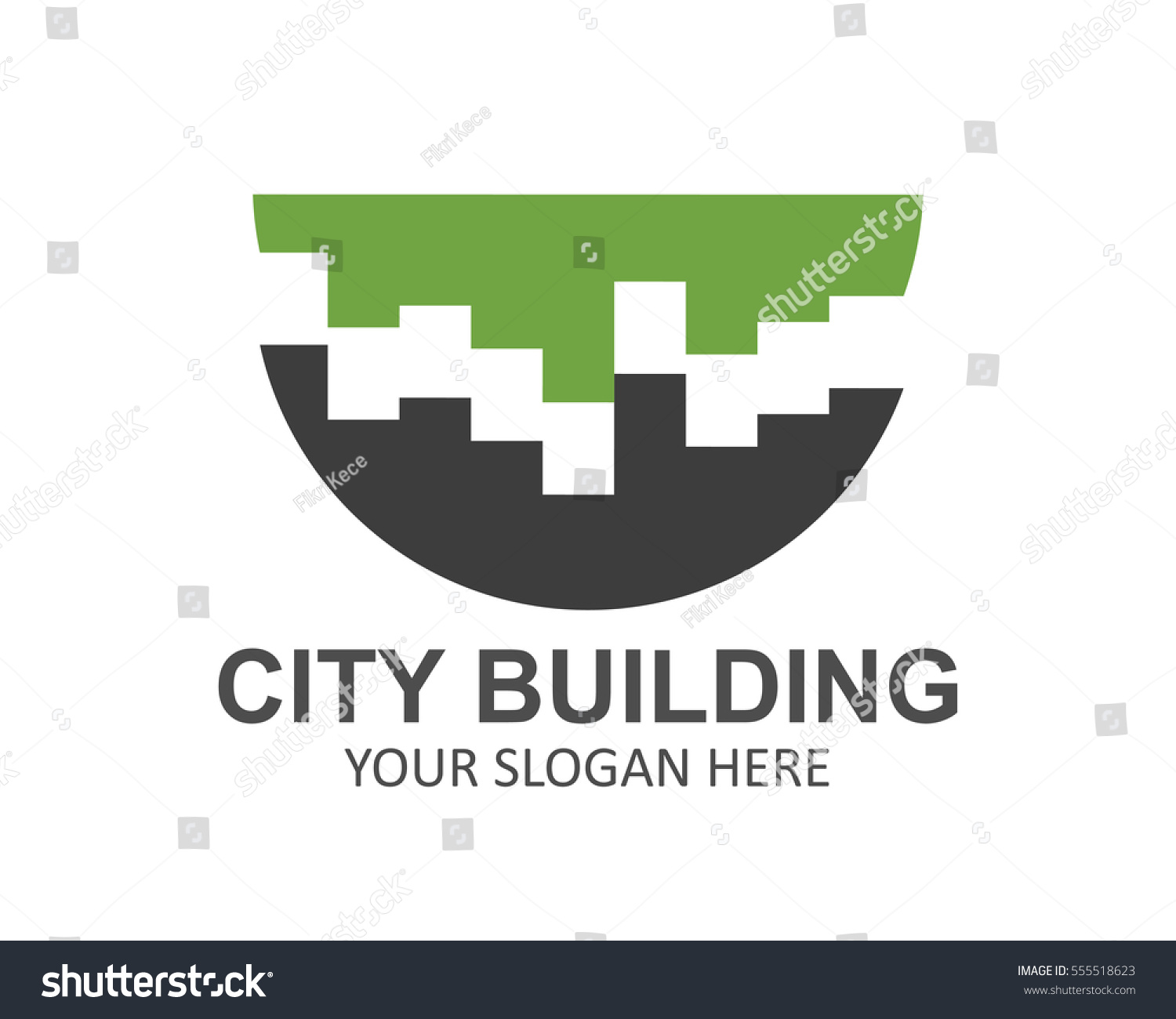 City Building Logo Vector Stock Vector (Royalty Free) 555518623