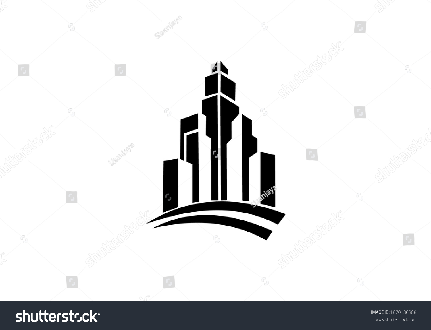 City Building Logo Vector Design Stock Vector (Royalty Free) 1870186888 ...