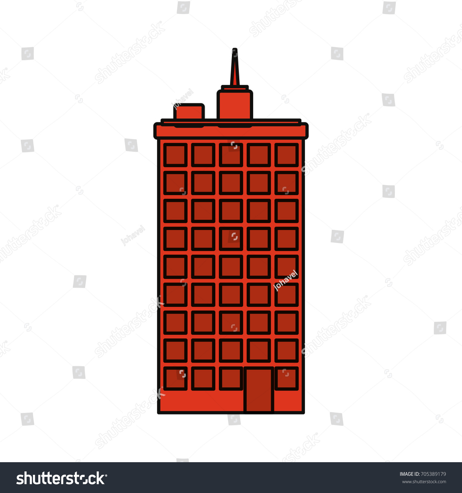 City Building Tower Stock Vector (Royalty Free) 705389179 | Shutterstock