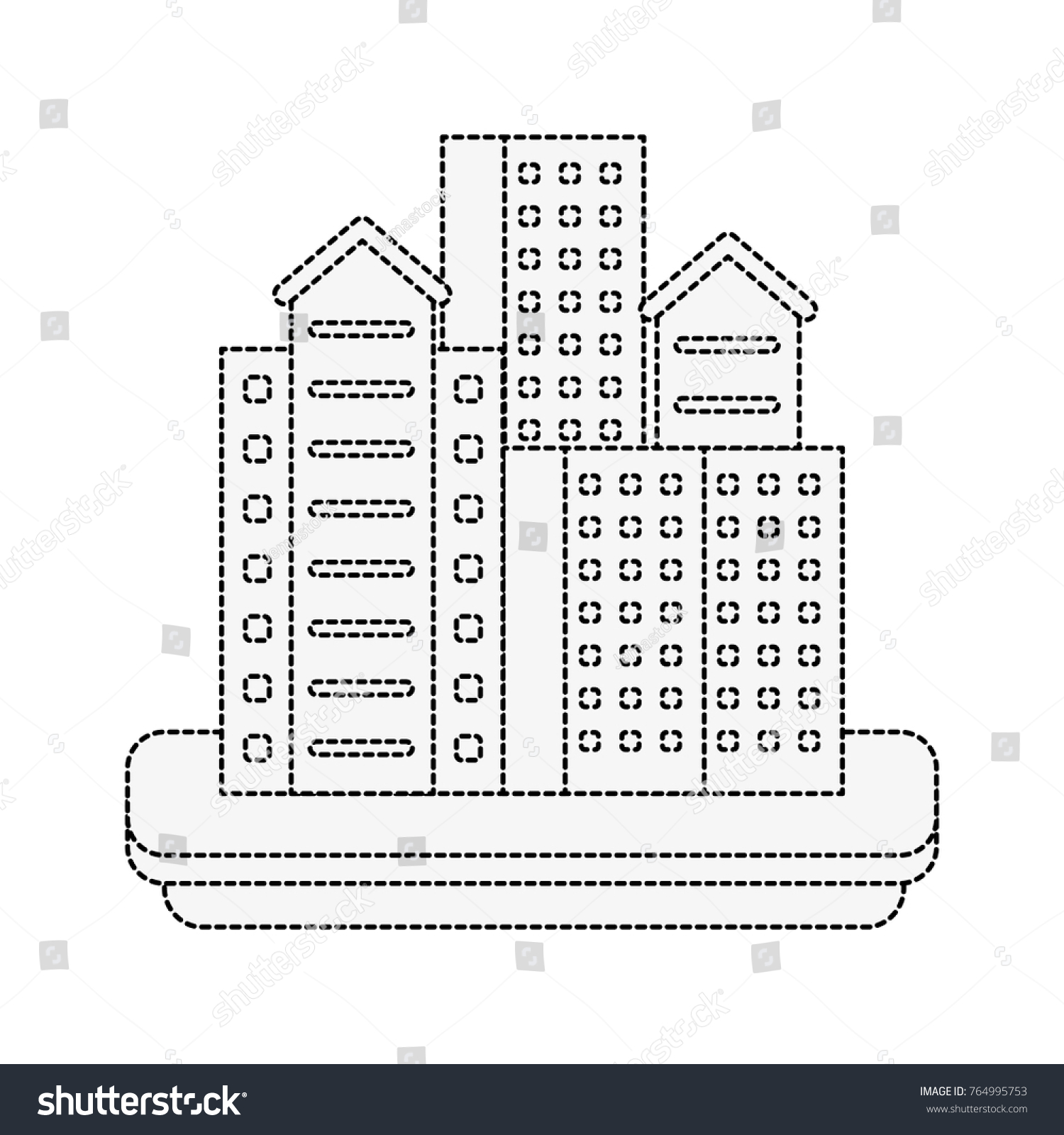 City Buildings Symbol Stock Vector (Royalty Free) 764995753 | Shutterstock