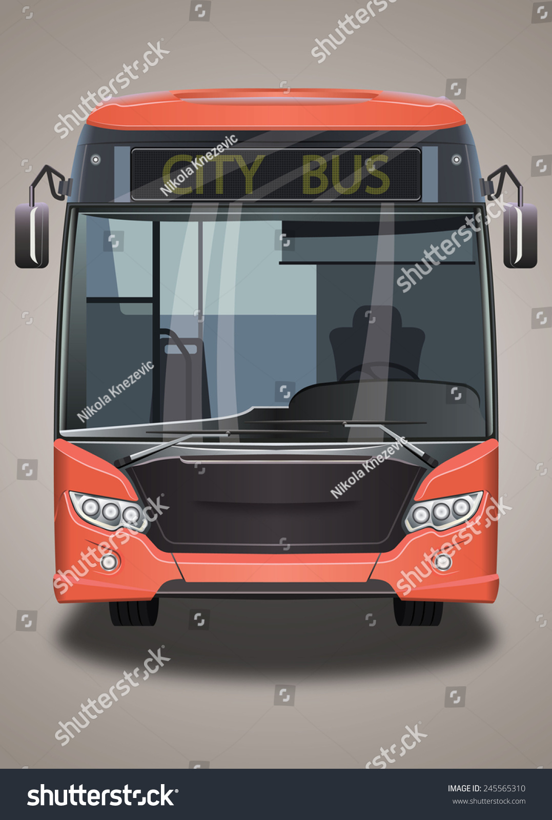 City Bus Stock Vector (Royalty Free) 245565310