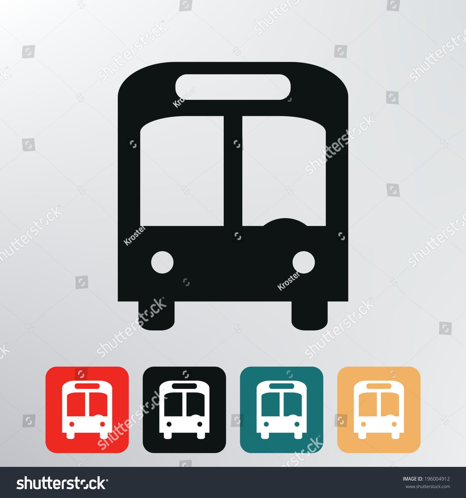 City Bus Icon Stock Vector (Royalty Free) 196004912 | Shutterstock