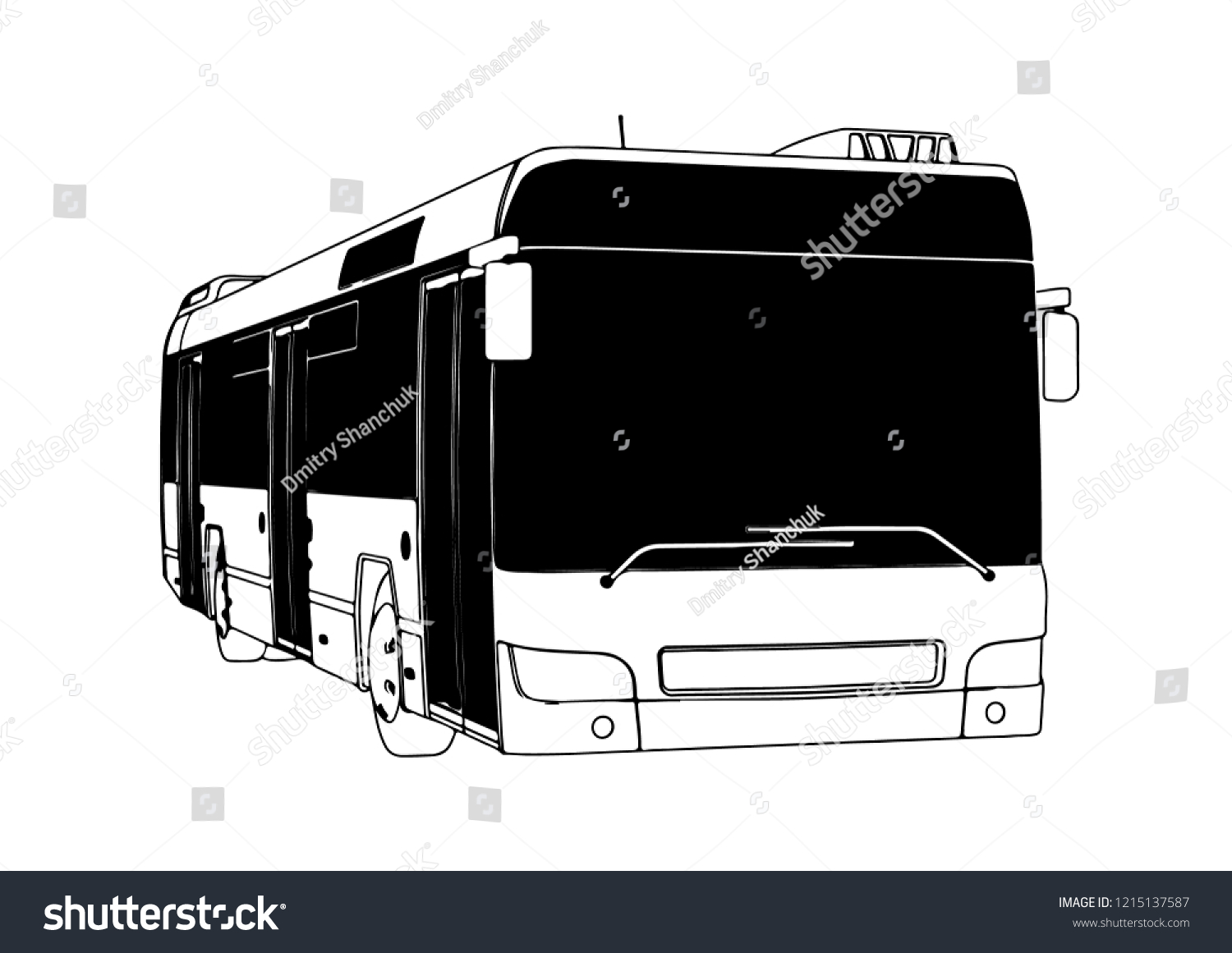 City Bus Vector Stock Vector (Royalty Free) 1215137587 | Shutterstock