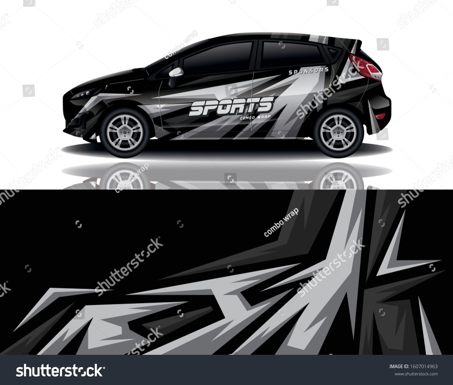 City Car Decal Vector Design Stock Vector (Royalty Free) 1607014963 ...