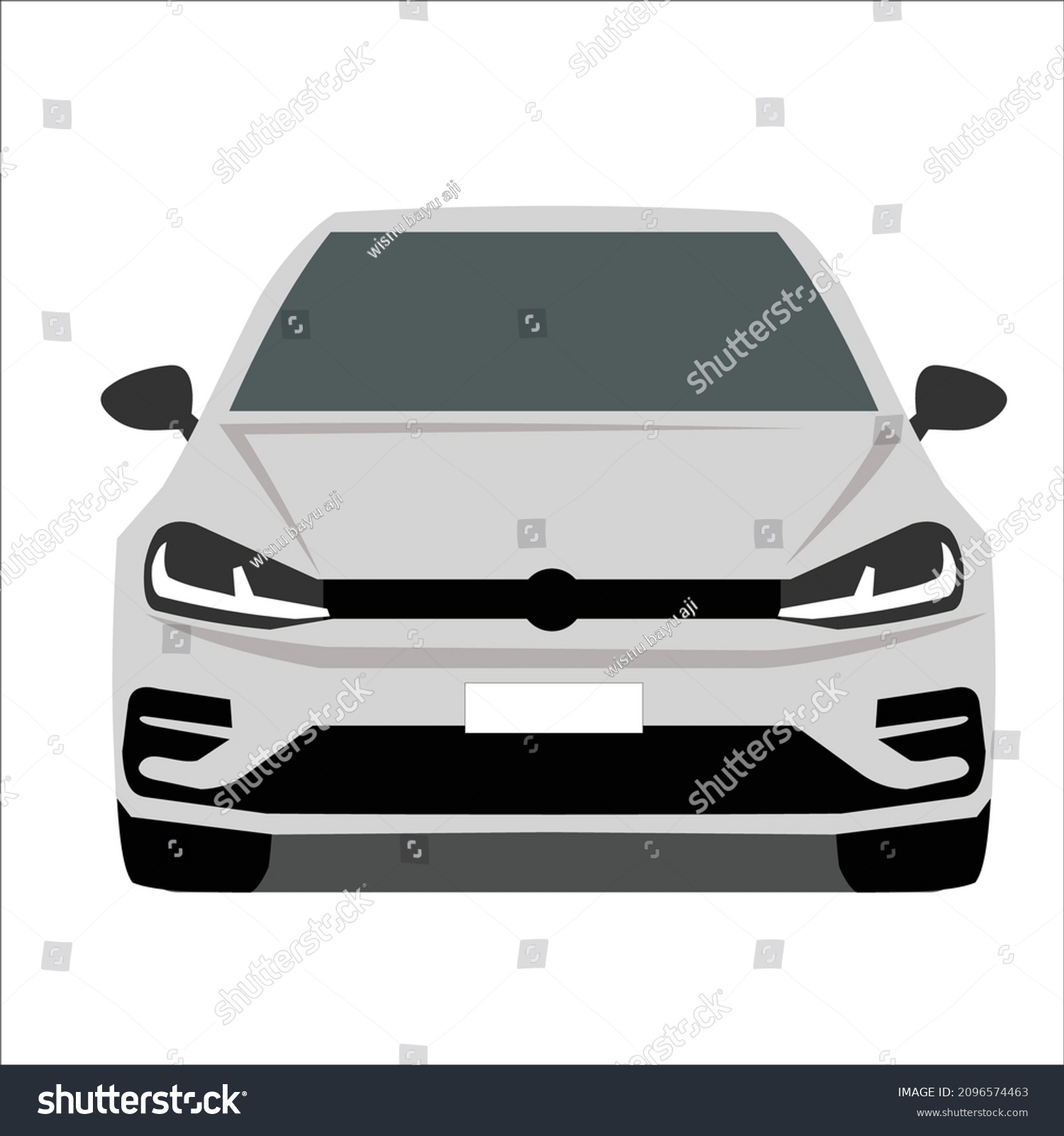 City Car Front View Vector Design Stock Vector (Royalty Free ...