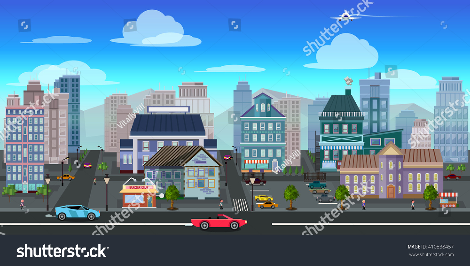City Game Background 2d Game Application: เวกเตอร์สต็อก (ปลอดค่า ...