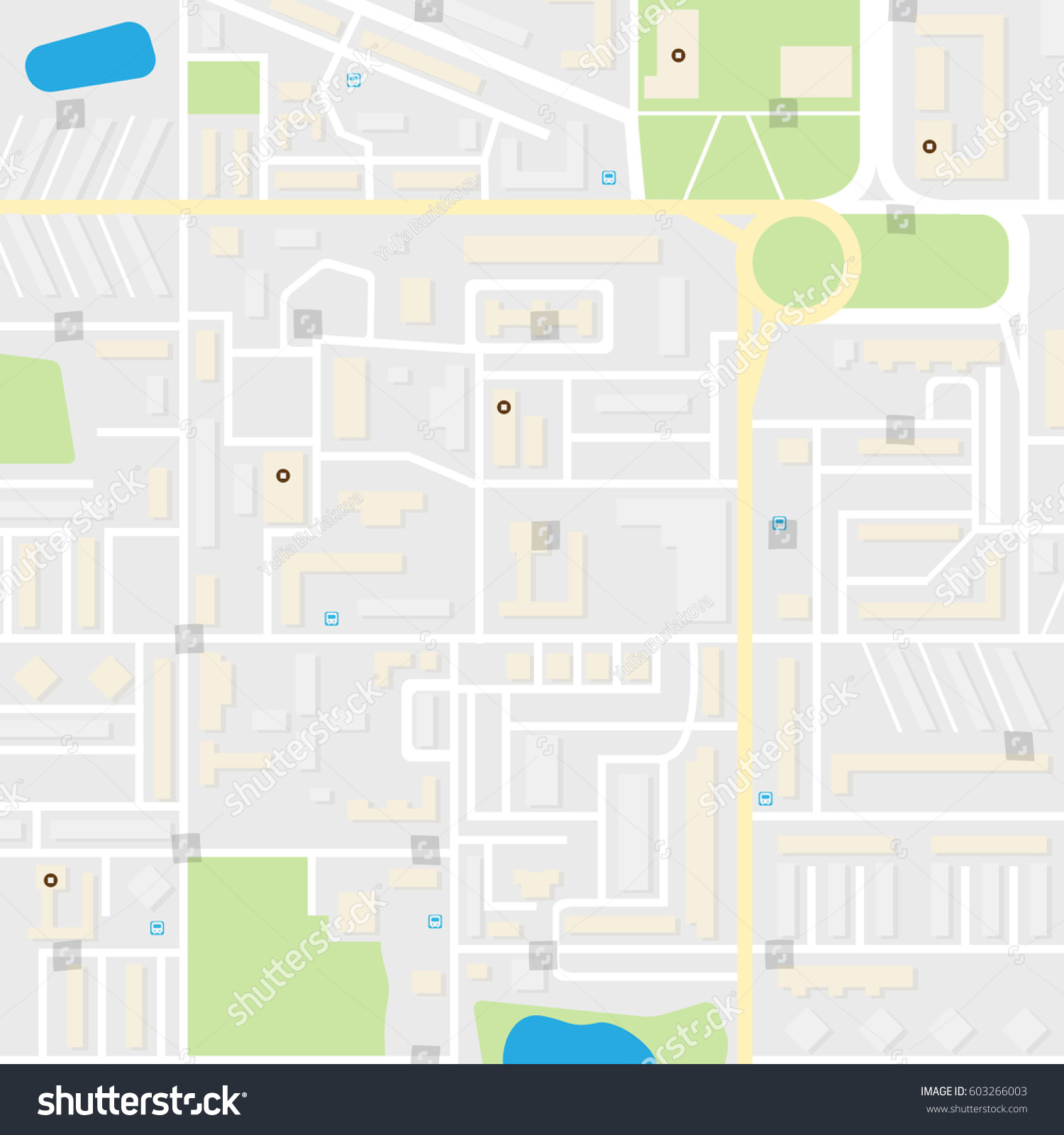 City Layout Map Colored City Map: Vector có sẵn (miễn phí bản quyền ...