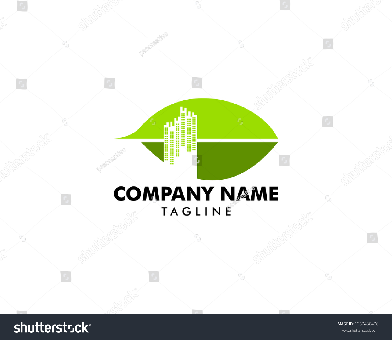 City Leaf Logo Stock Vector (Royalty Free) 1352488406 | Shutterstock