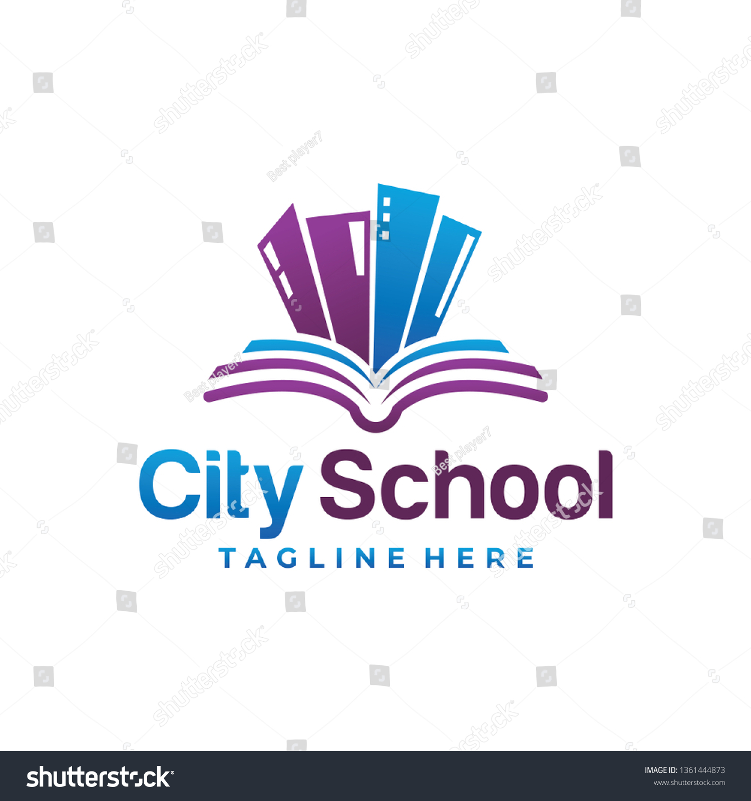 City Learning School Logo Stock Vector (Royalty Free) 1361444873