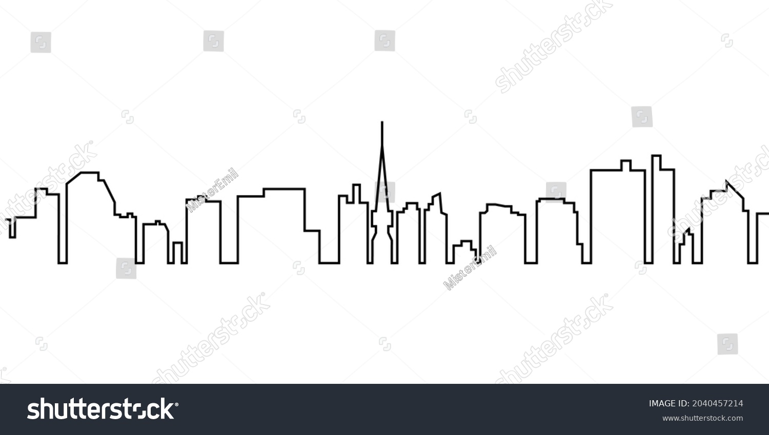 City Line Background Simple Design Stock Vector (Royalty Free ...