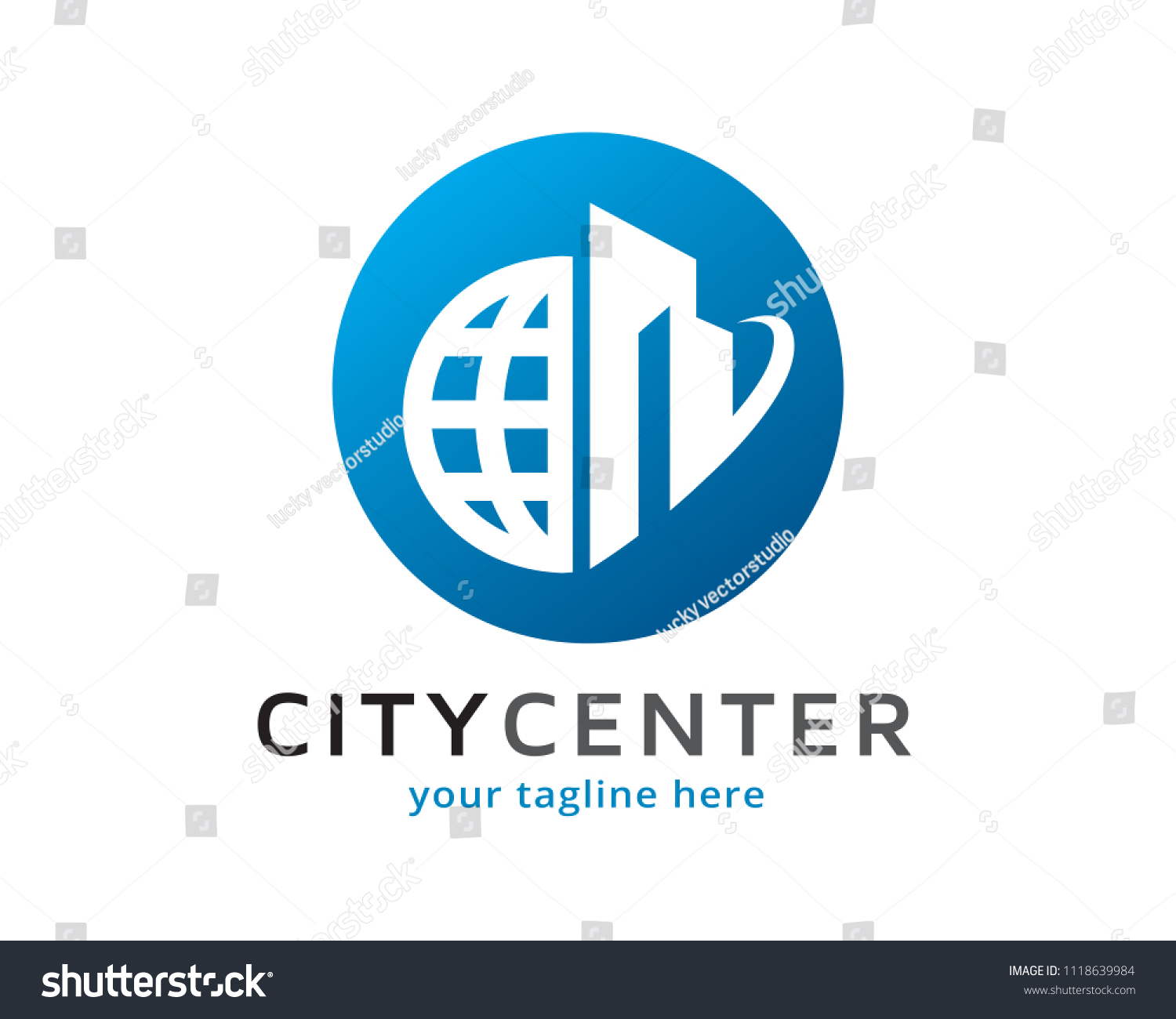 City Logo Design Template: vector de stock (libre de regalías) 1118639984