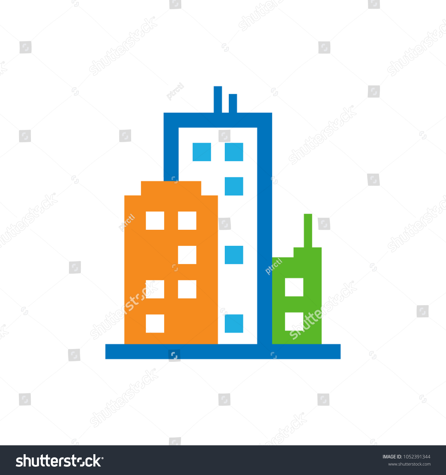 City Logo Icon Design Stock Vector (Royalty Free) 1052391344