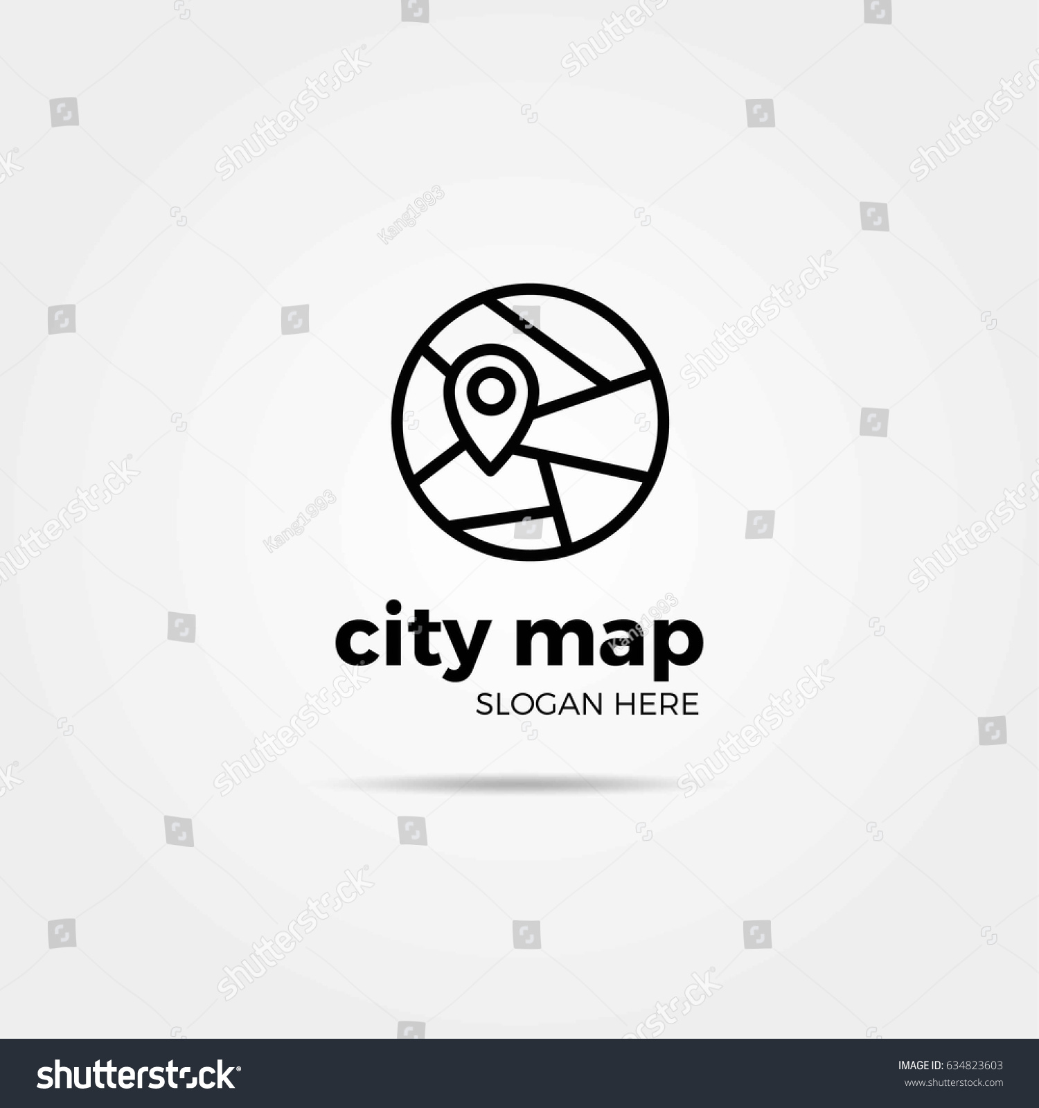 City Map Logo Vector Illustration 스톡 벡터(로열티 프리) 634823603 | Shutterstock