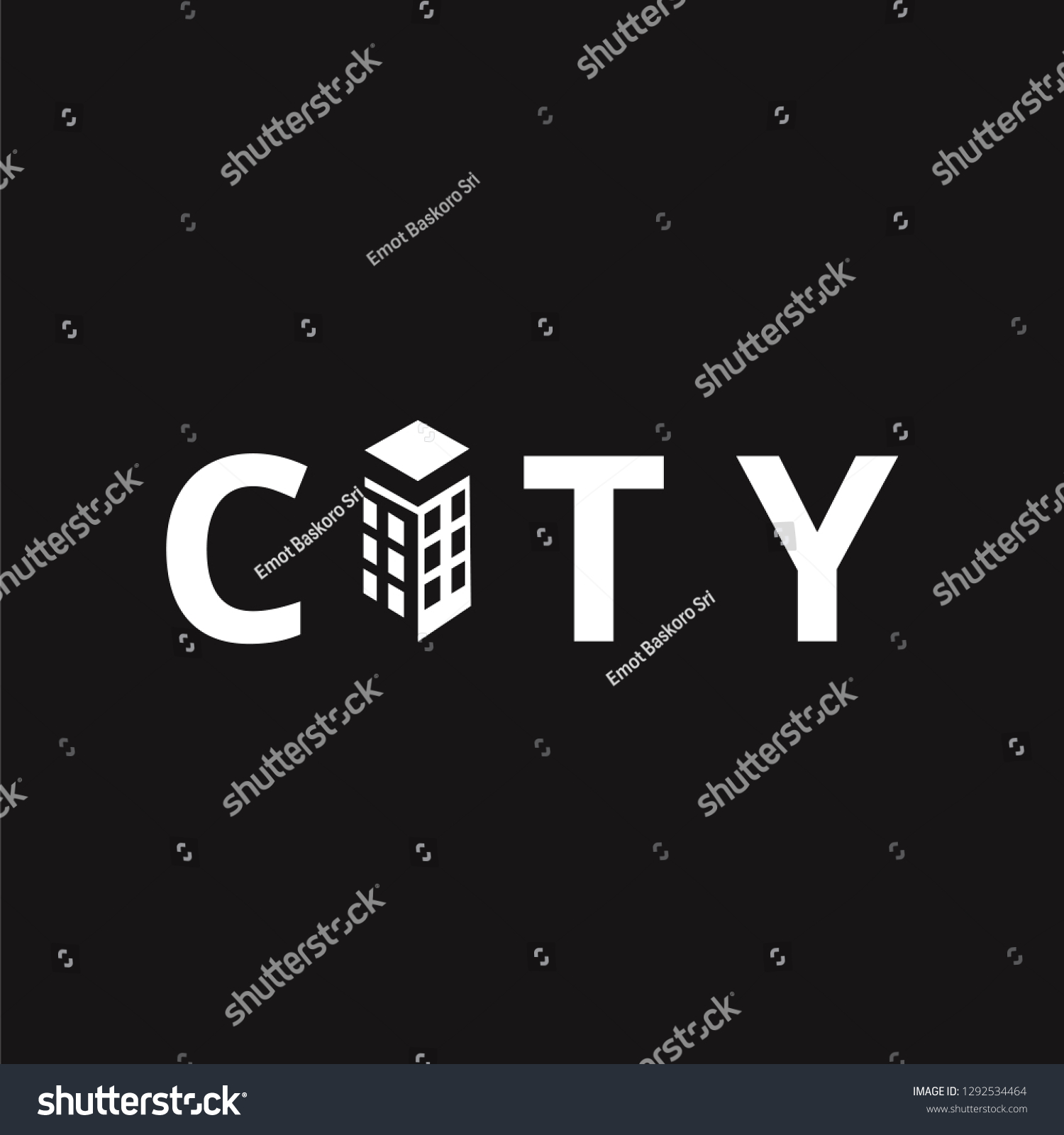 City Negative Space Logo Concept Stock Vector (Royalty Free) 1292534464 ...