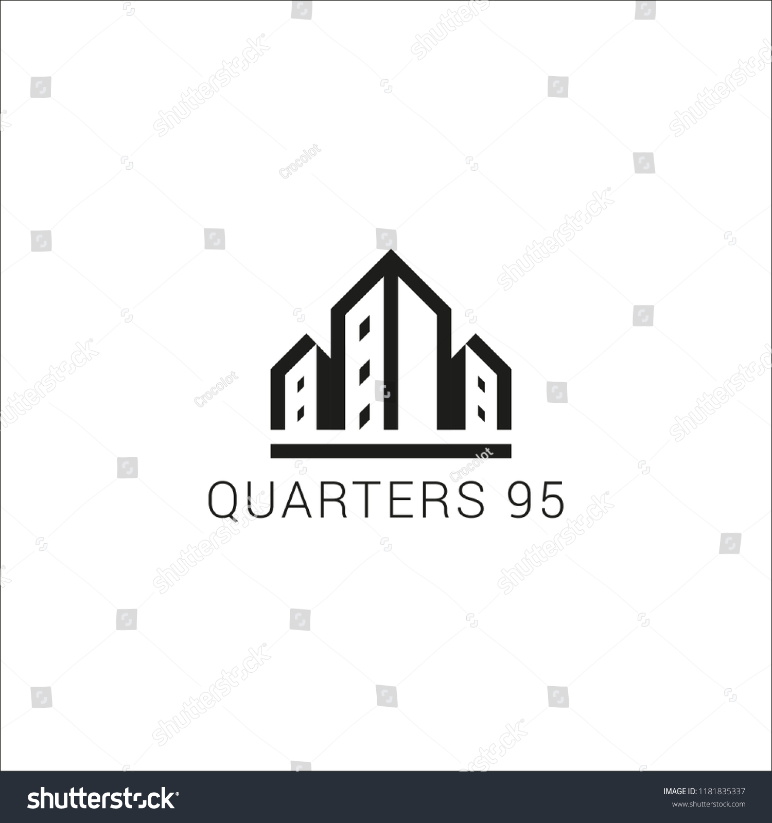 City Quarter Vector Logo Stock Vector (Royalty Free) 1181835337 ...