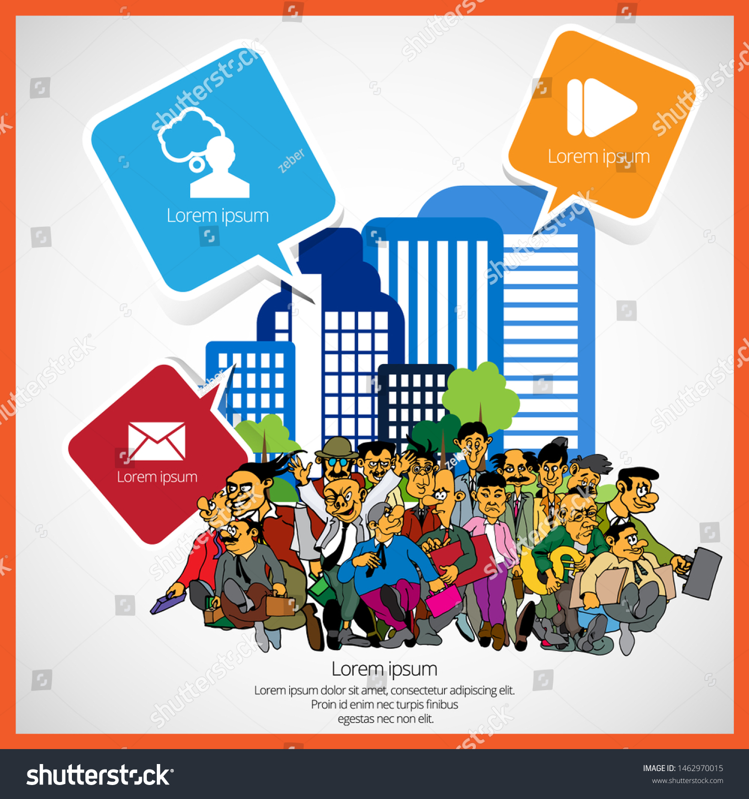 City Scene Witch Cartoon Characters Vector Stock Vector (Royalty Free ...