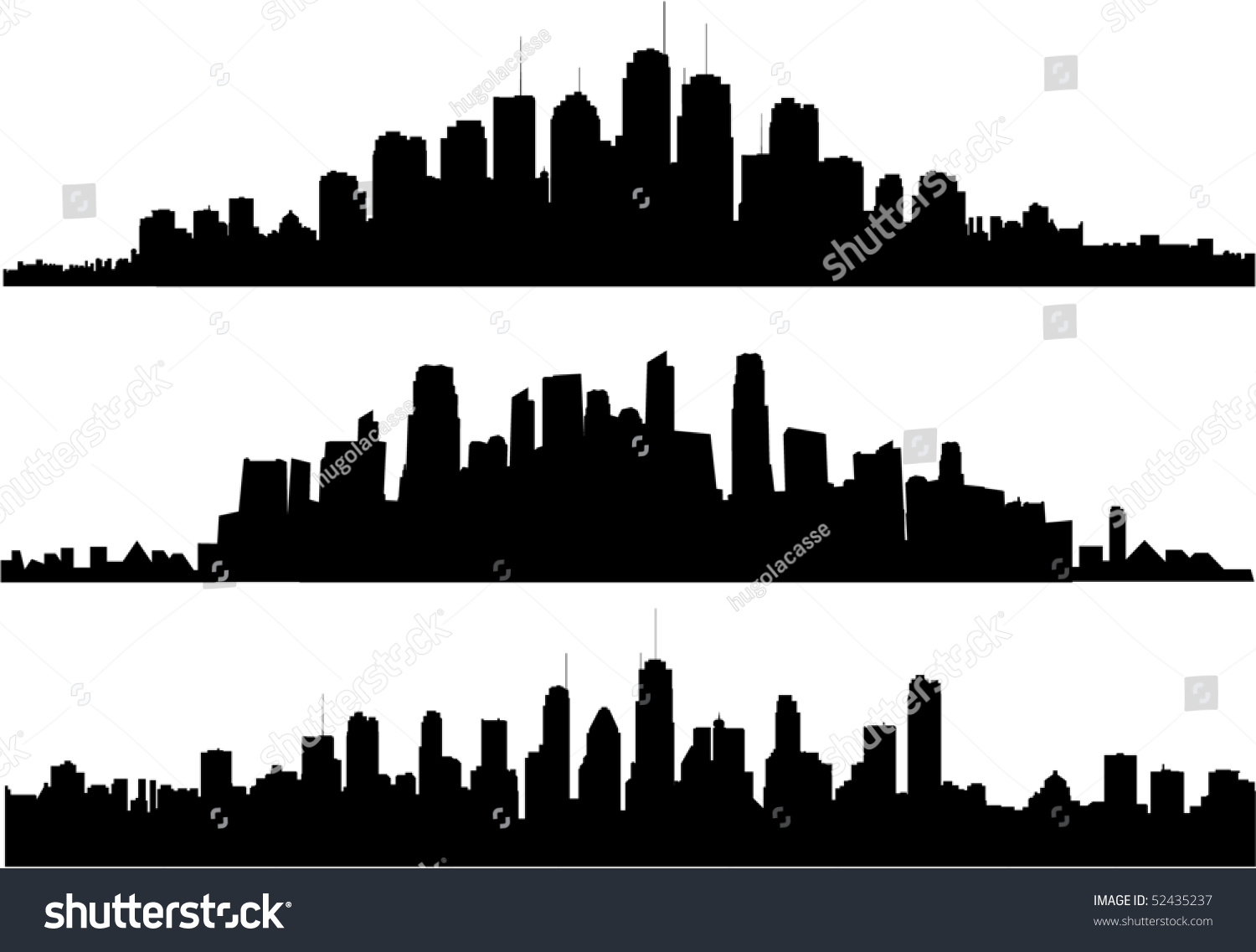 City Silhouette Stock Vector 52435237 - Shutterstock