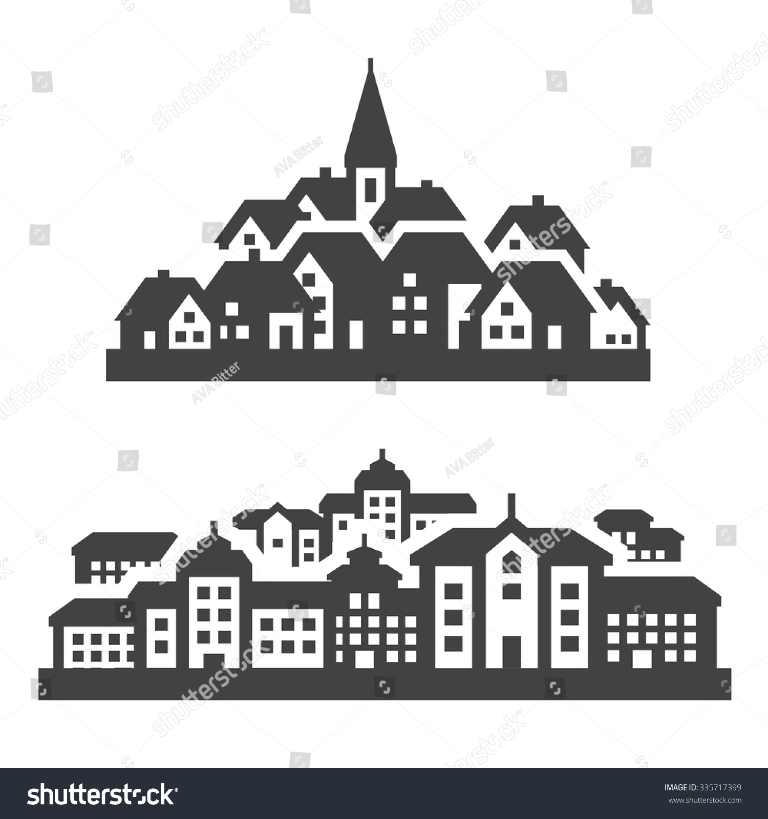 City Town Icons Set Signs Symbols Stock Vector 335717399 - Shutterstock City Town Icons Set Signs Symbols Stock Vector 335717399 - Shutterstock