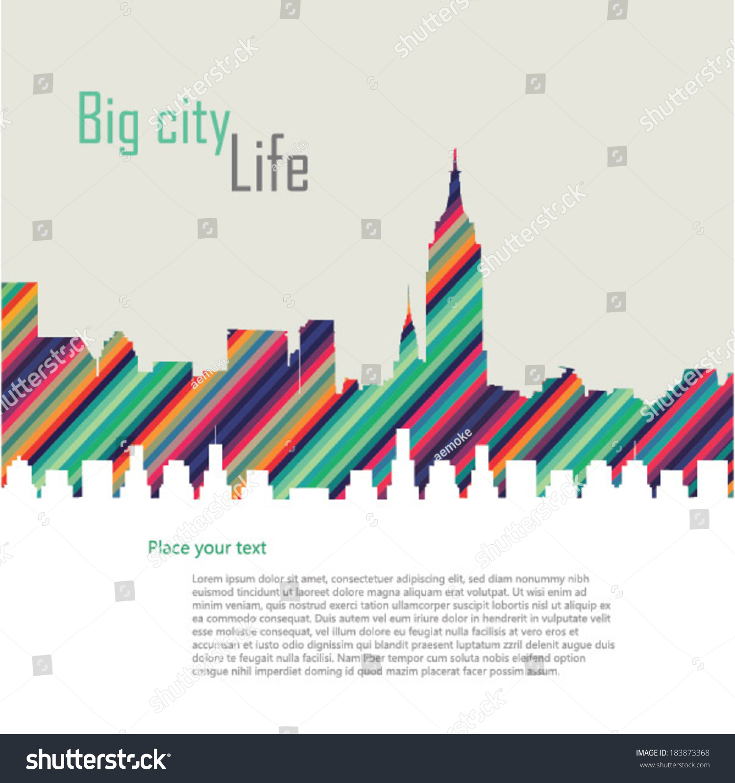 City Vector Illustration Stock Vector (Royalty Free) 183873368 ...