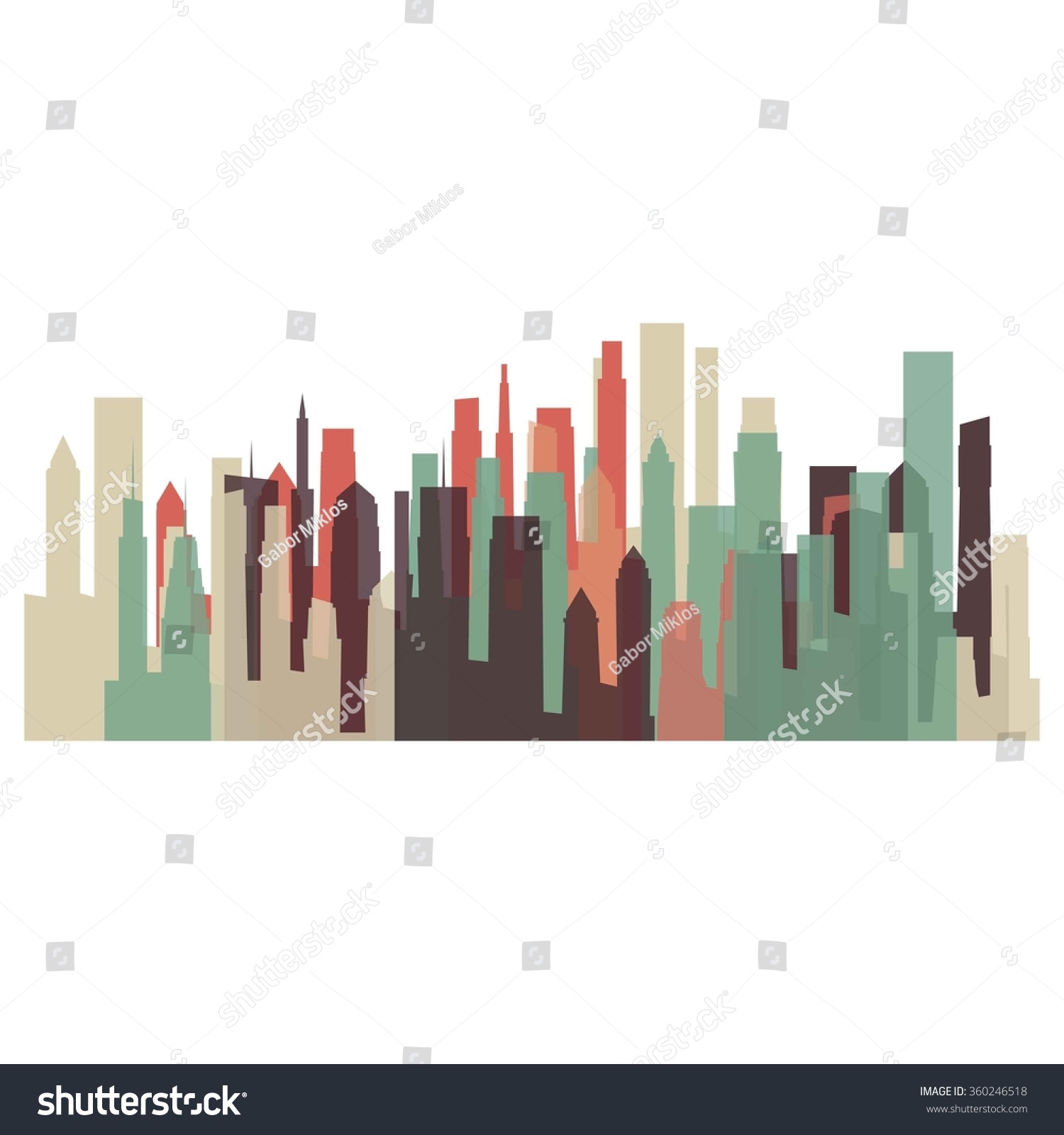City Vector Illustration Stock Vector (Royalty Free) 360246518 ...