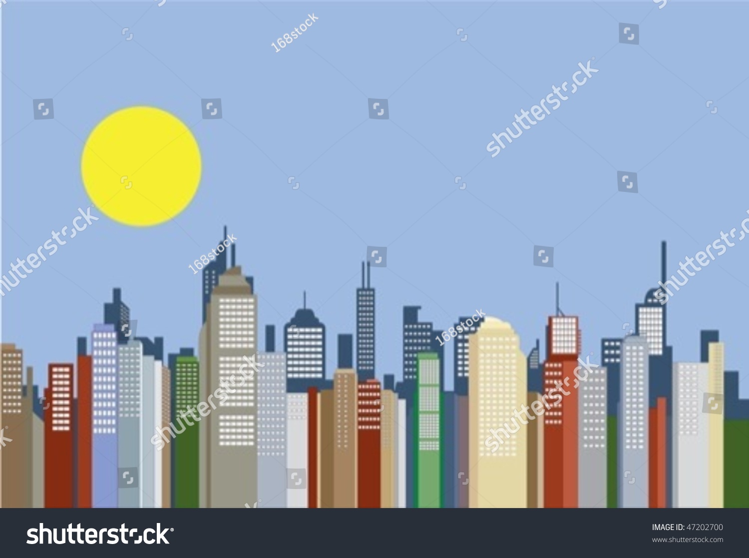 City View Day Stock Vector (Royalty Free) 47202700