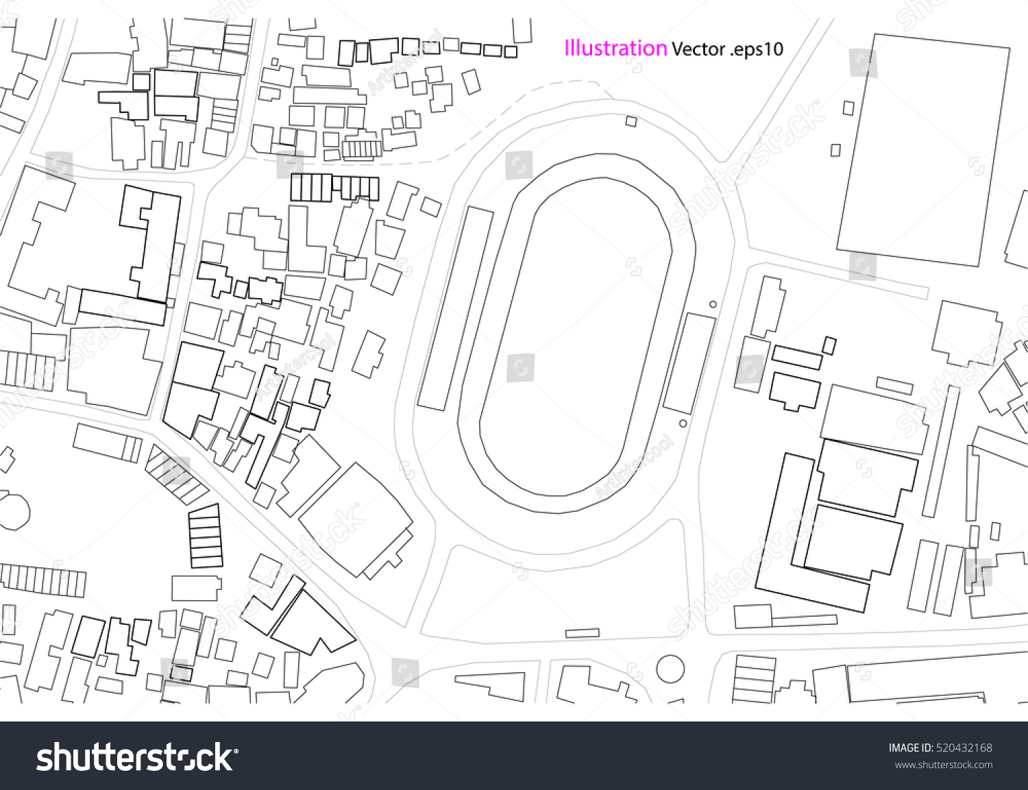 City View Map Abstract Illustration Vector Stock Vector (Royalty Free ...