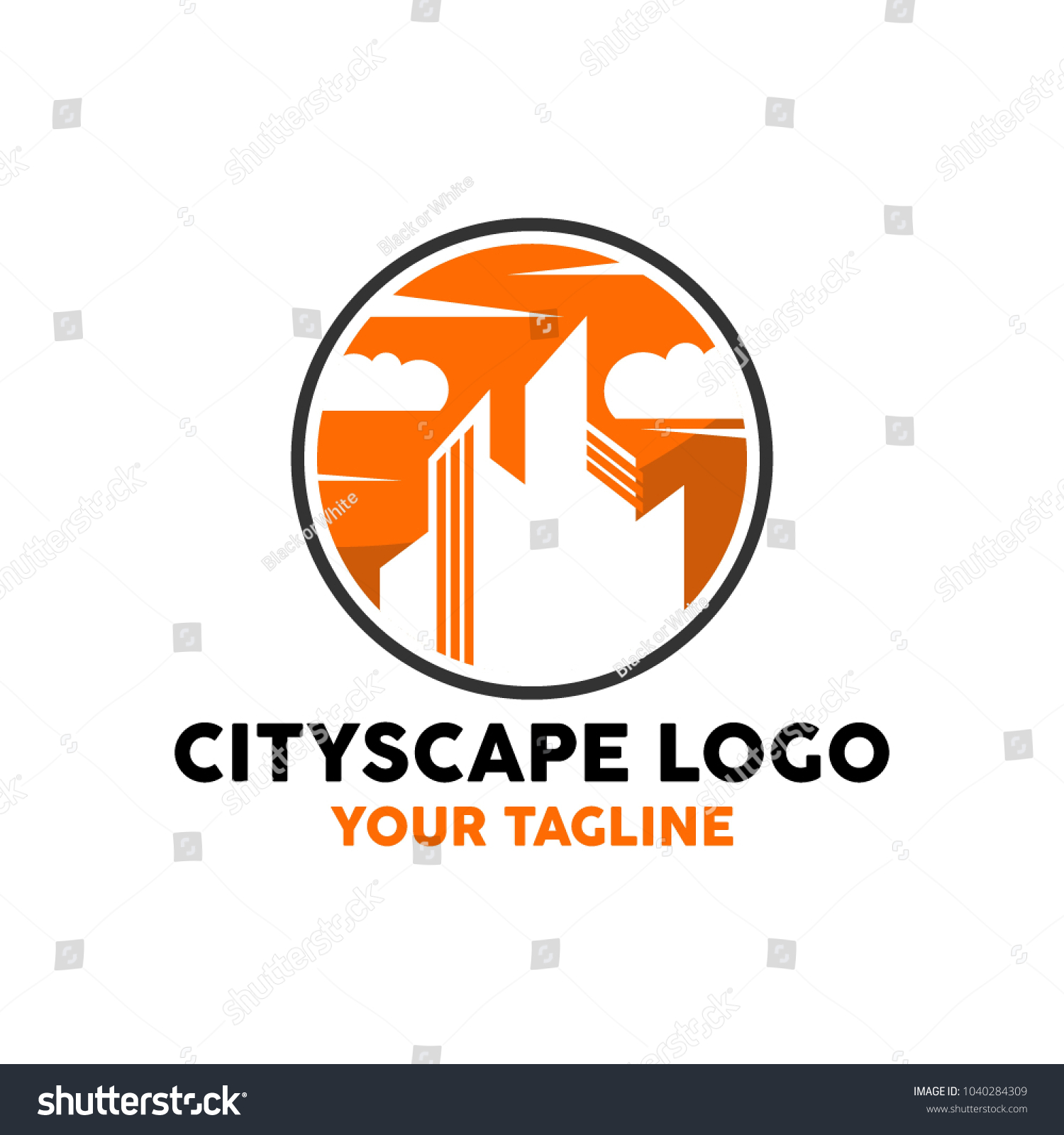Cityscape Logo Design Stock Vector (Royalty Free) 1040284309