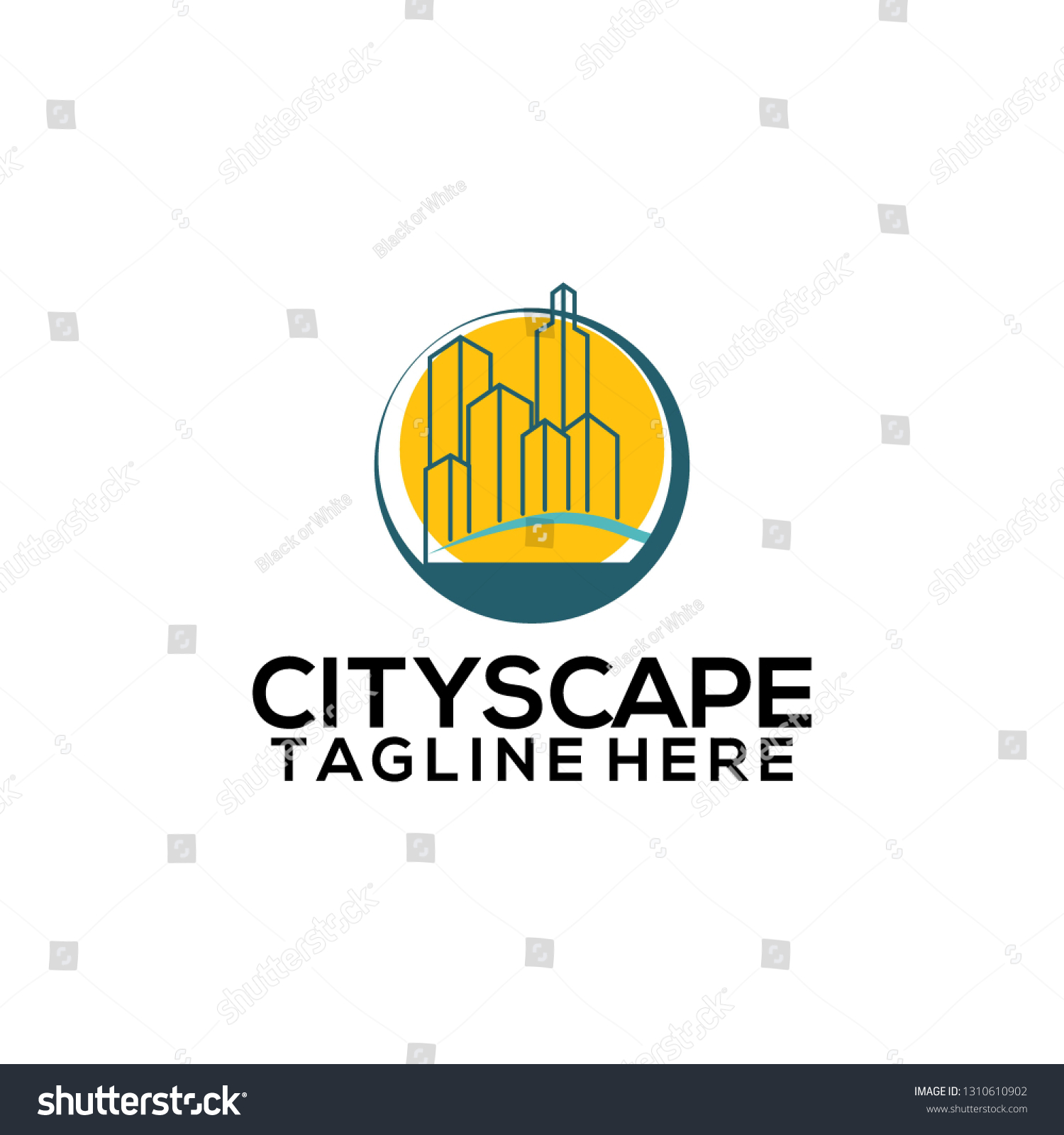 Cityscape Logo Design Stock Vector (Royalty Free) 1310610902 | Shutterstock